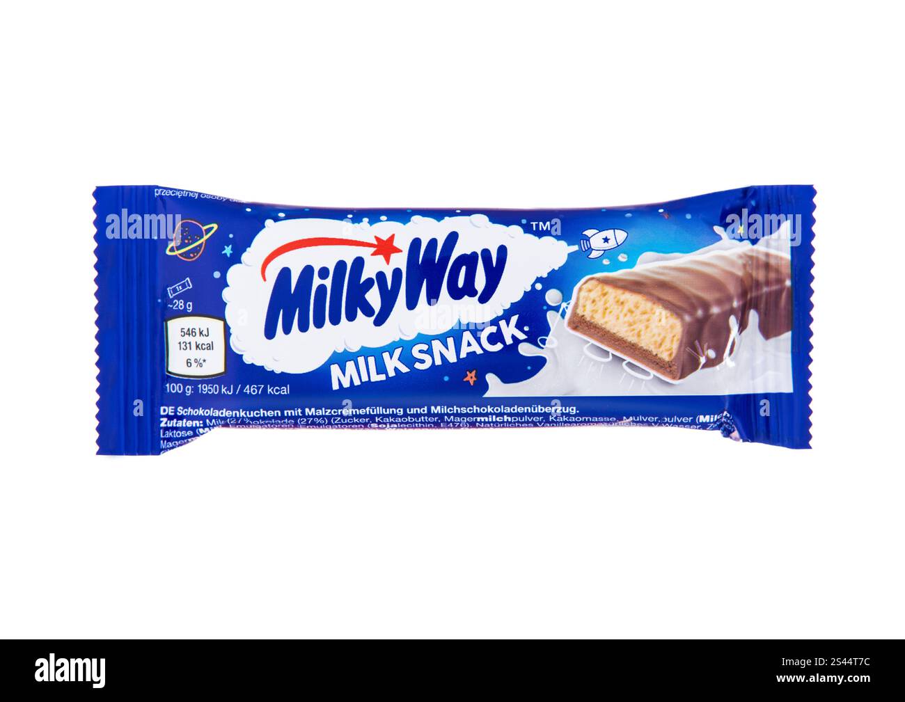 LONDON, UK - NOVEMBER 01, 2024: Milky Way breakfast milk snack bar on ...