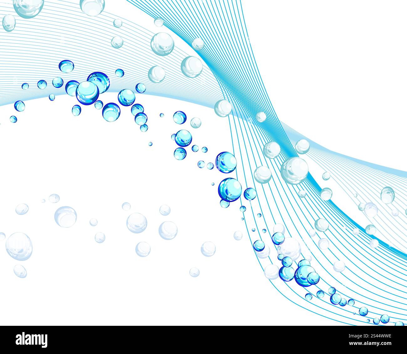Abstract water vector background with bubbles of air Stock Vector Image ...