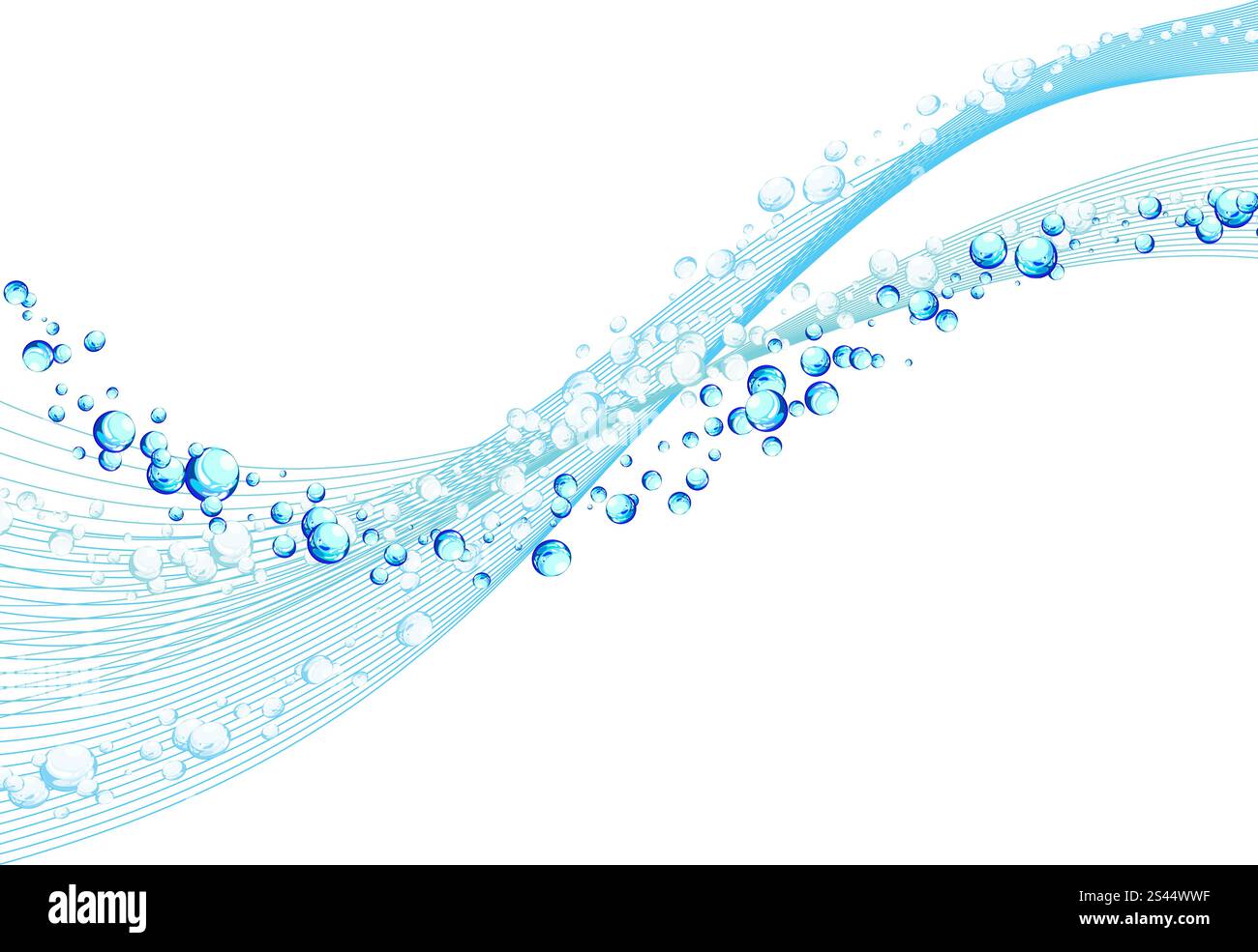 Abstract water vector background with bubbles of air Stock Vector Image ...