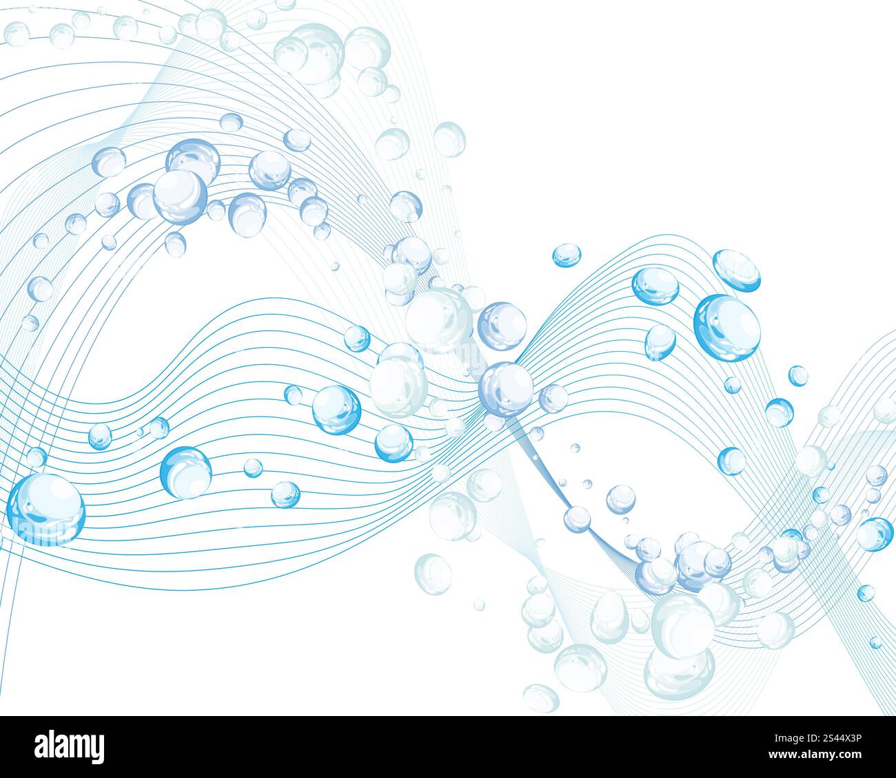 Abstract water vector background with bubbles of air Stock Vector Image ...