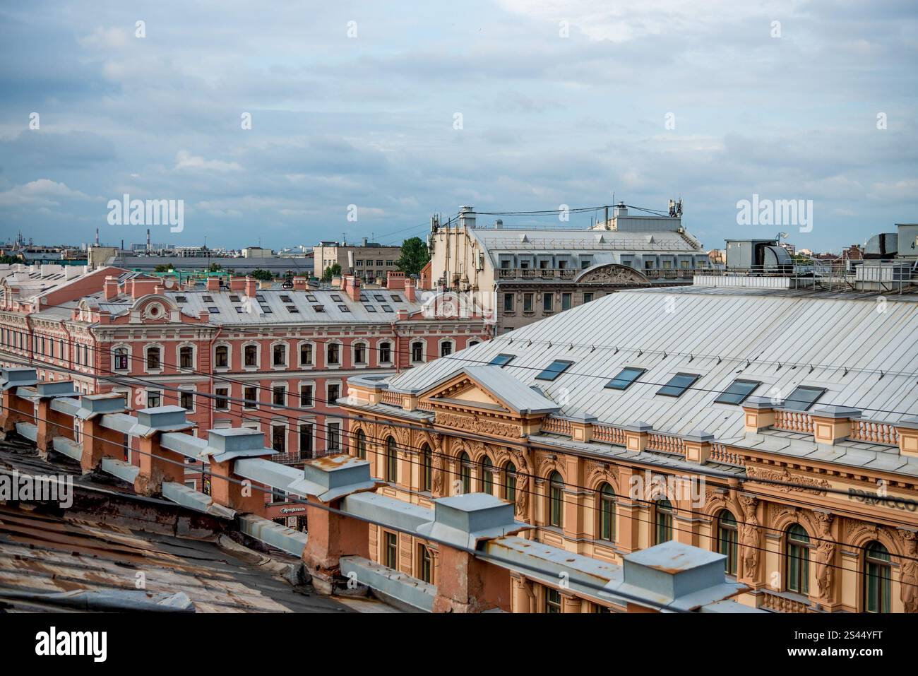 Residential town buildings, city landscape, modern urban downtown ...