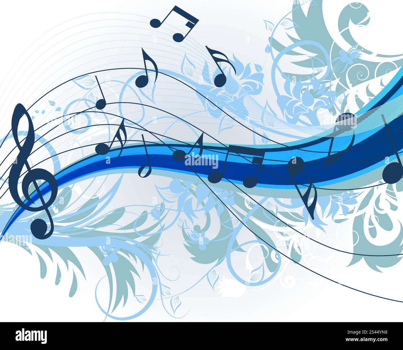 floral music theme for design use. Vector illustration Stock Vector ...