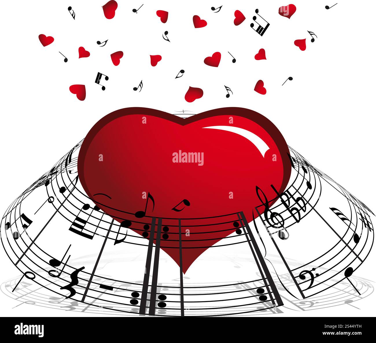 Vector musical notes staff background for design use Stock Vector Image ...