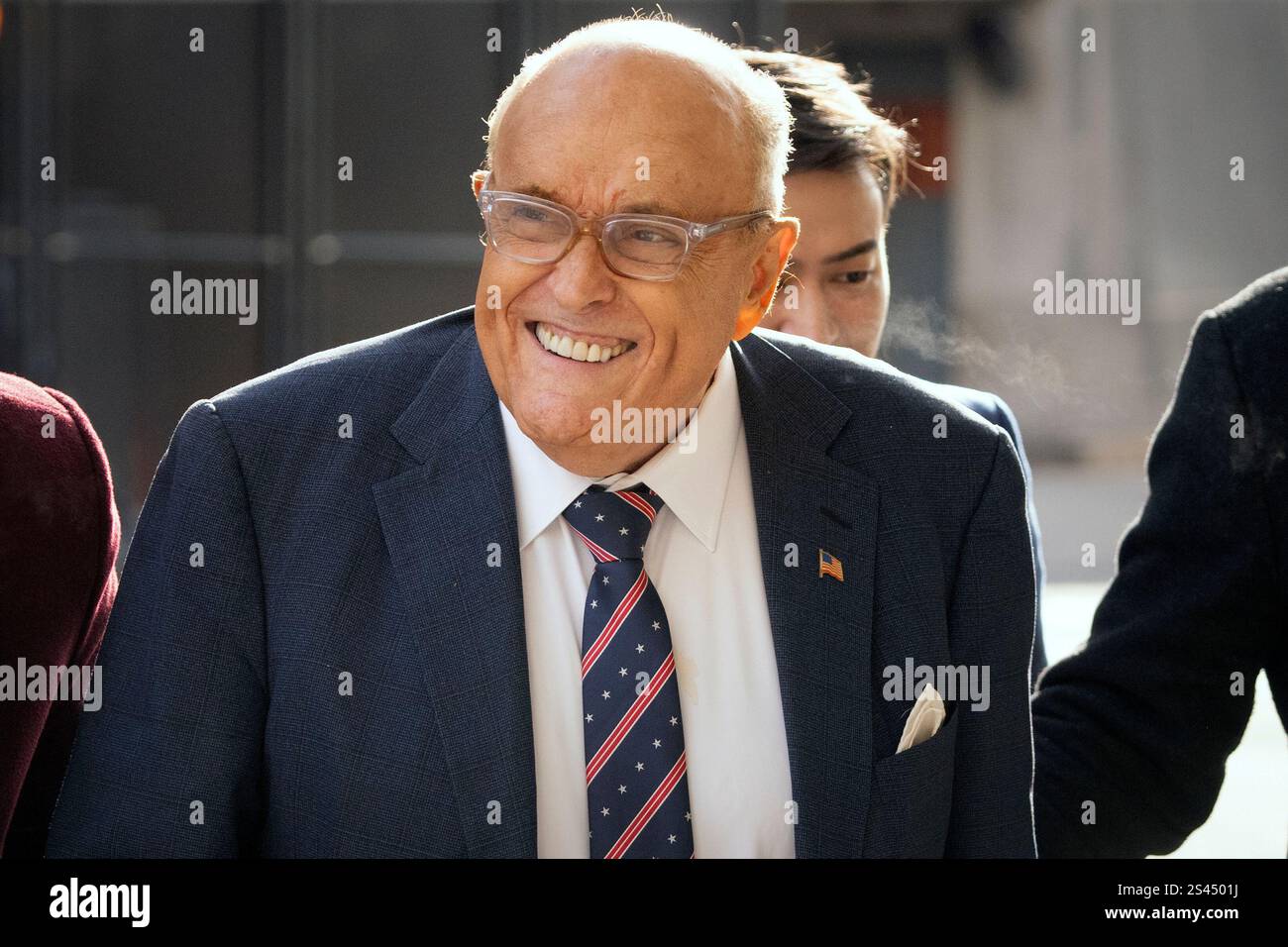 Rudy Giuliani arrives at federal court in Washington, Friday, Jan. 10 ...