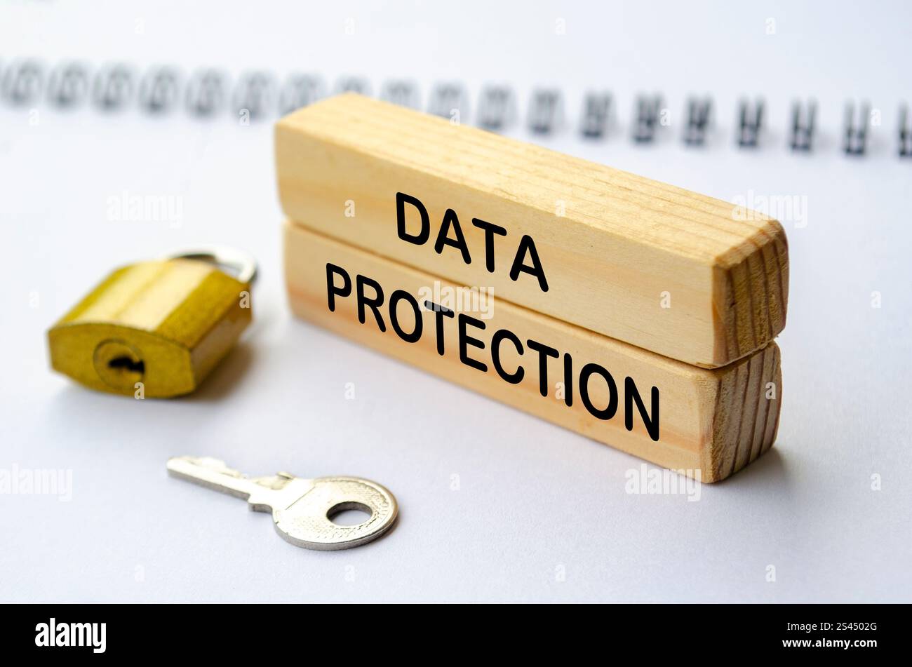Data Protection text on wooden blocks. Cybersecurity concept Stock ...
