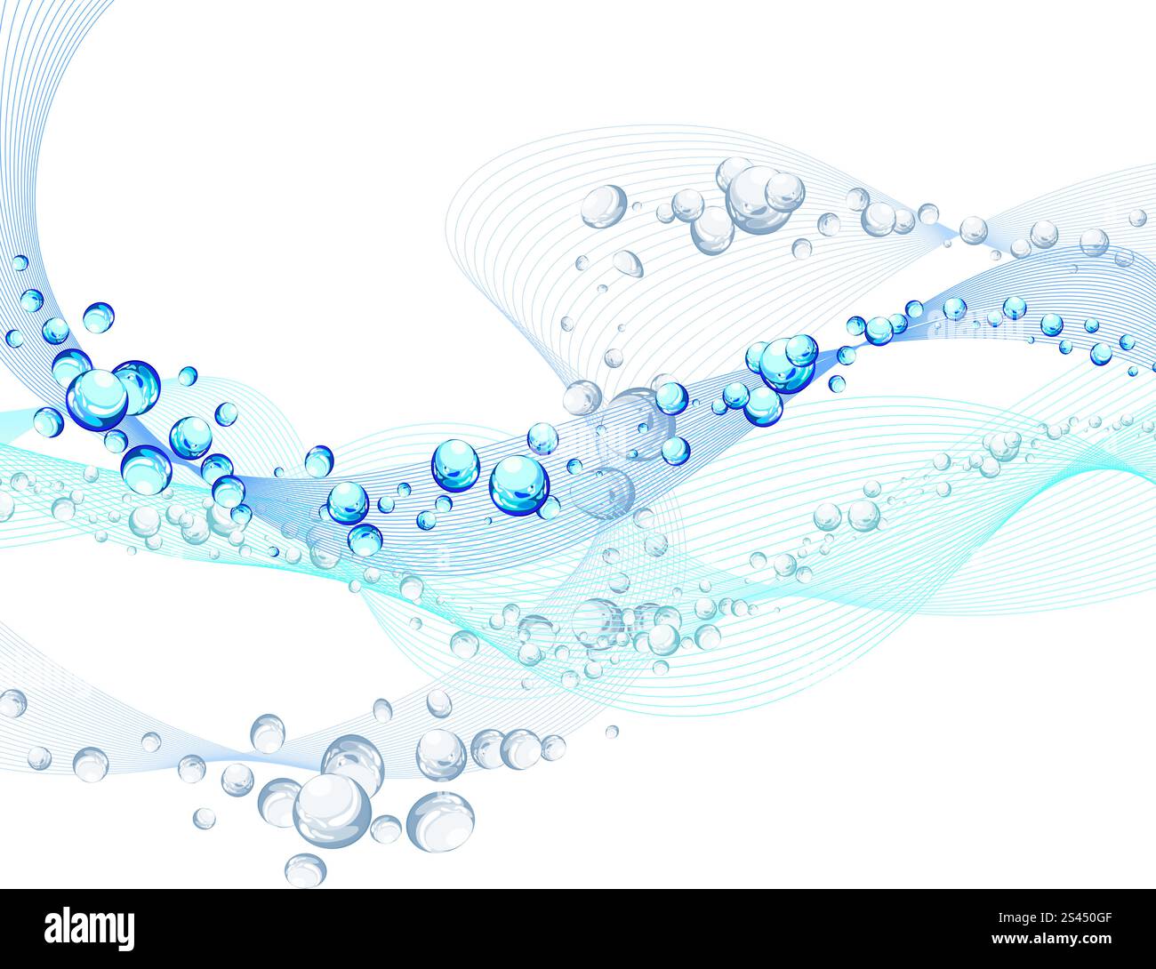 Abstract water vector background with bubbles of air Stock Vector Image ...