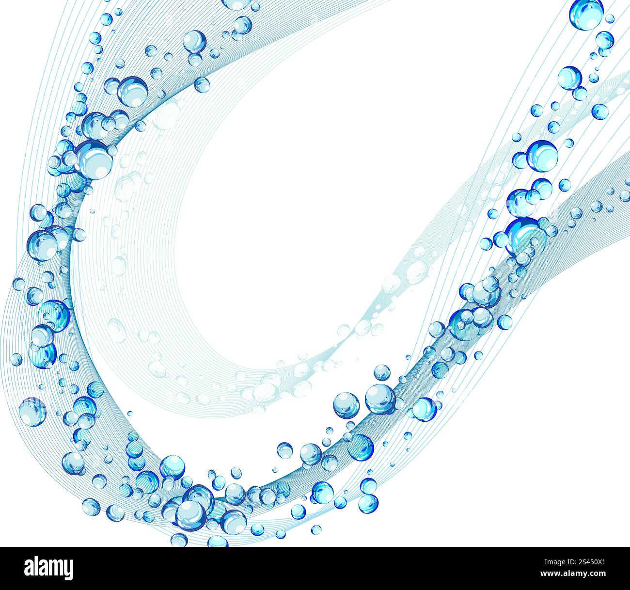 Abstract water vector background with bubbles of air Stock Vector Image ...