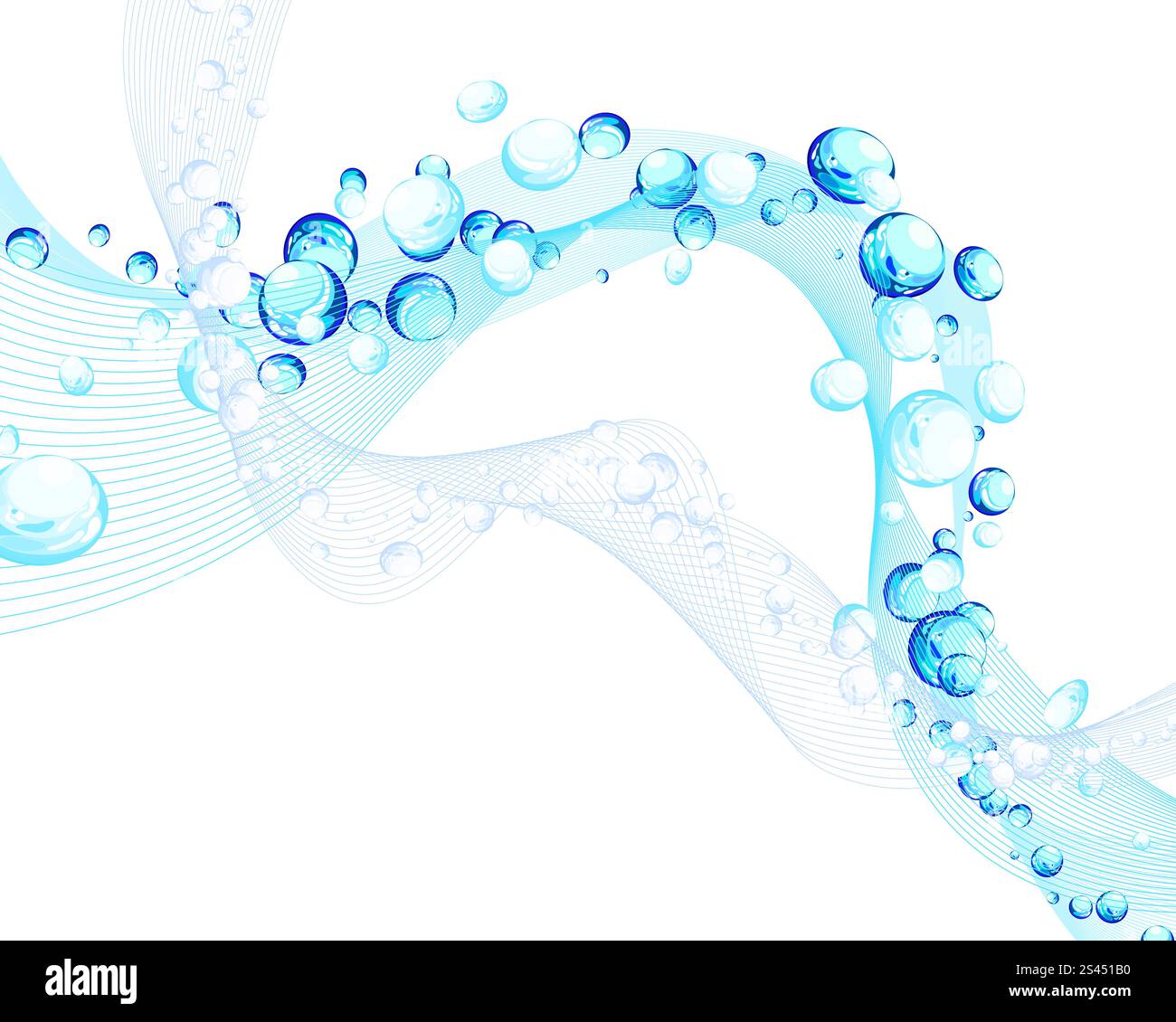Abstract water vector background with bubbles of air Stock Vector Image ...