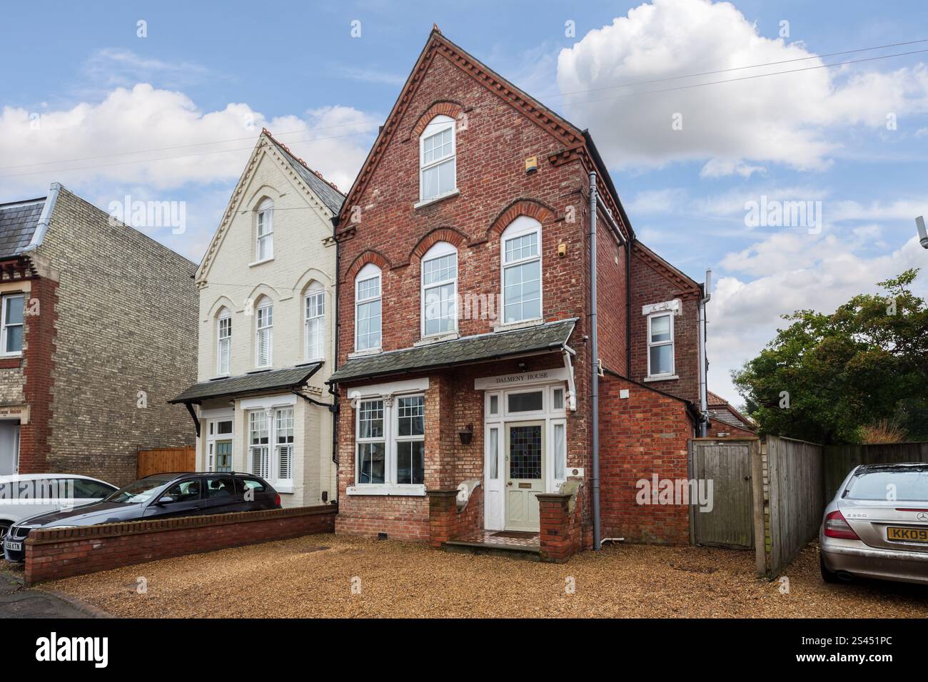 Newmarket, England - Jan 7th, 2017: Victorian three storey brick built ...