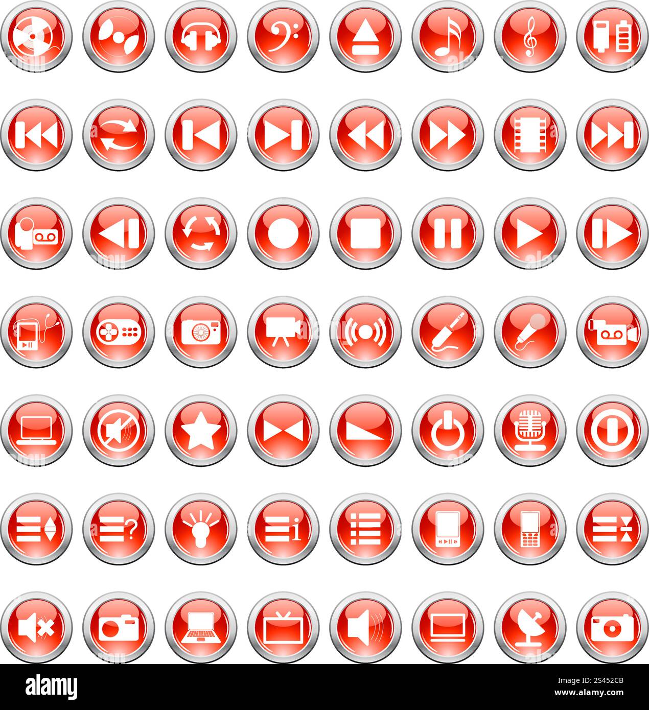 Vector collection of different music themes icons Stock Vector Image ...