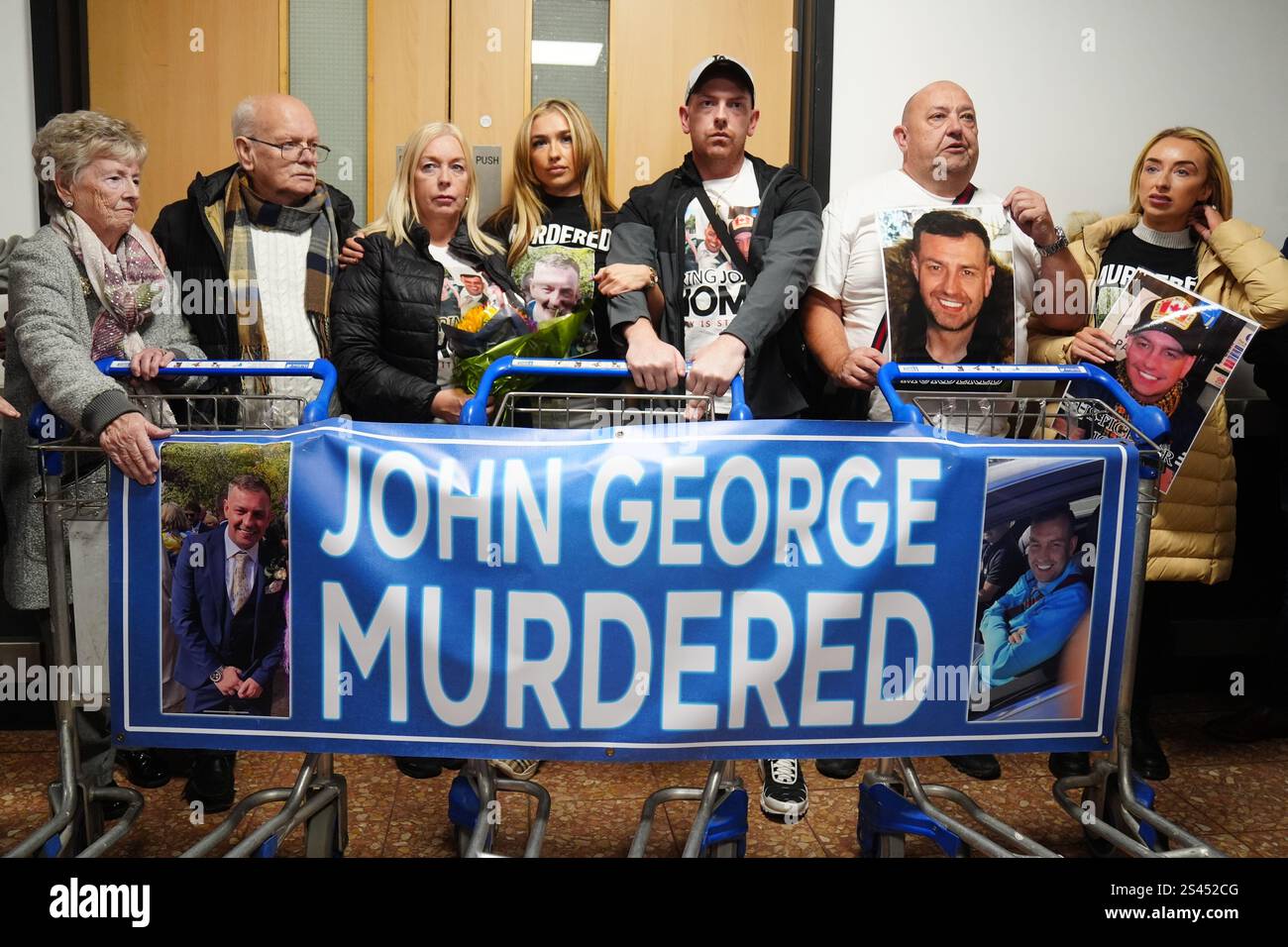 Family members of John George, (left to right) Sally George ...