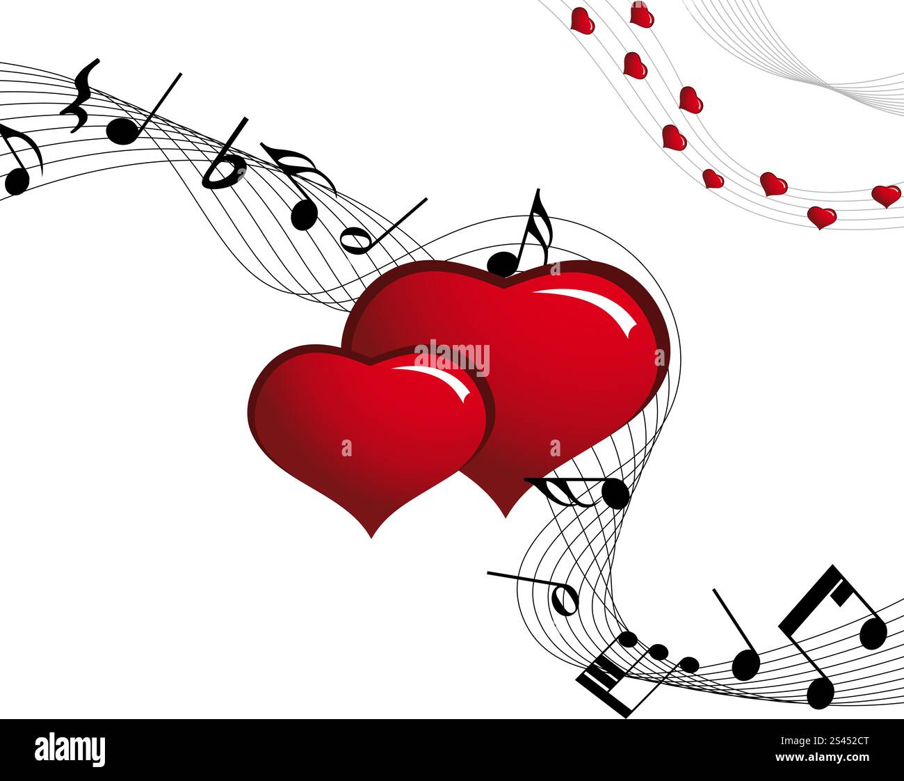 Vector musical notes staff background for design use Stock Vector Image ...