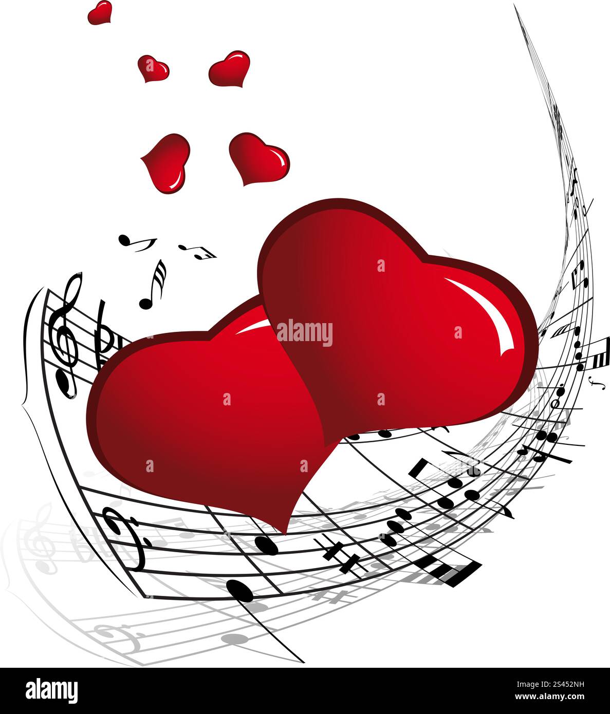 Vector musical notes staff background for design use Stock Vector Image ...