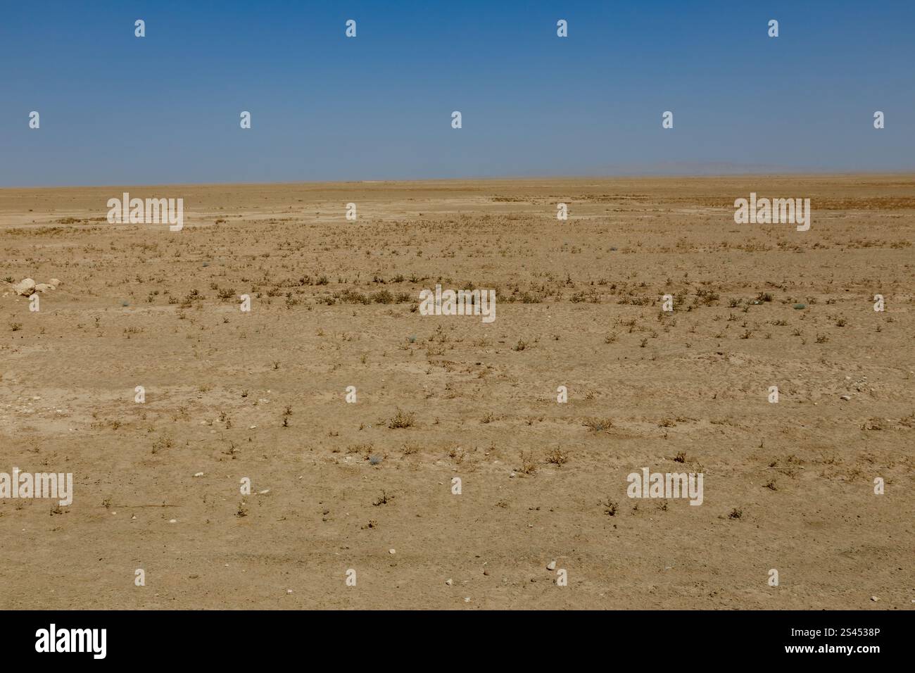 Expansive dry terrain of Kunduz Province features sparse vegetation ...