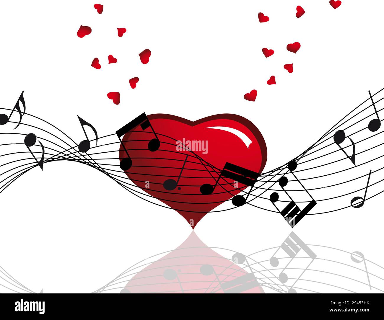Vector musical notes staff background for design use Stock Vector Image ...