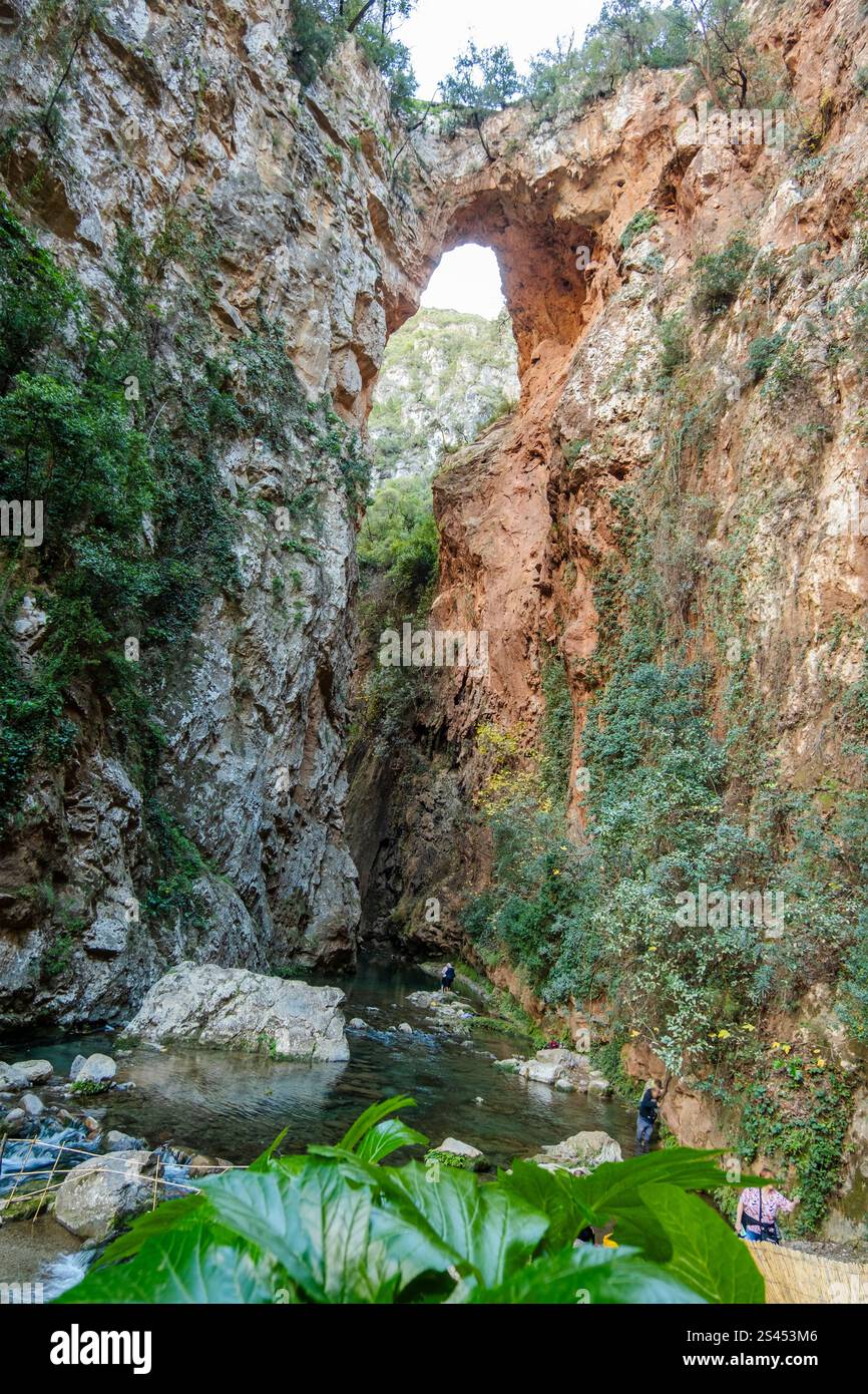 God's Bridge in Akchour Waterfalls, Morocco Stock Photo - Alamy