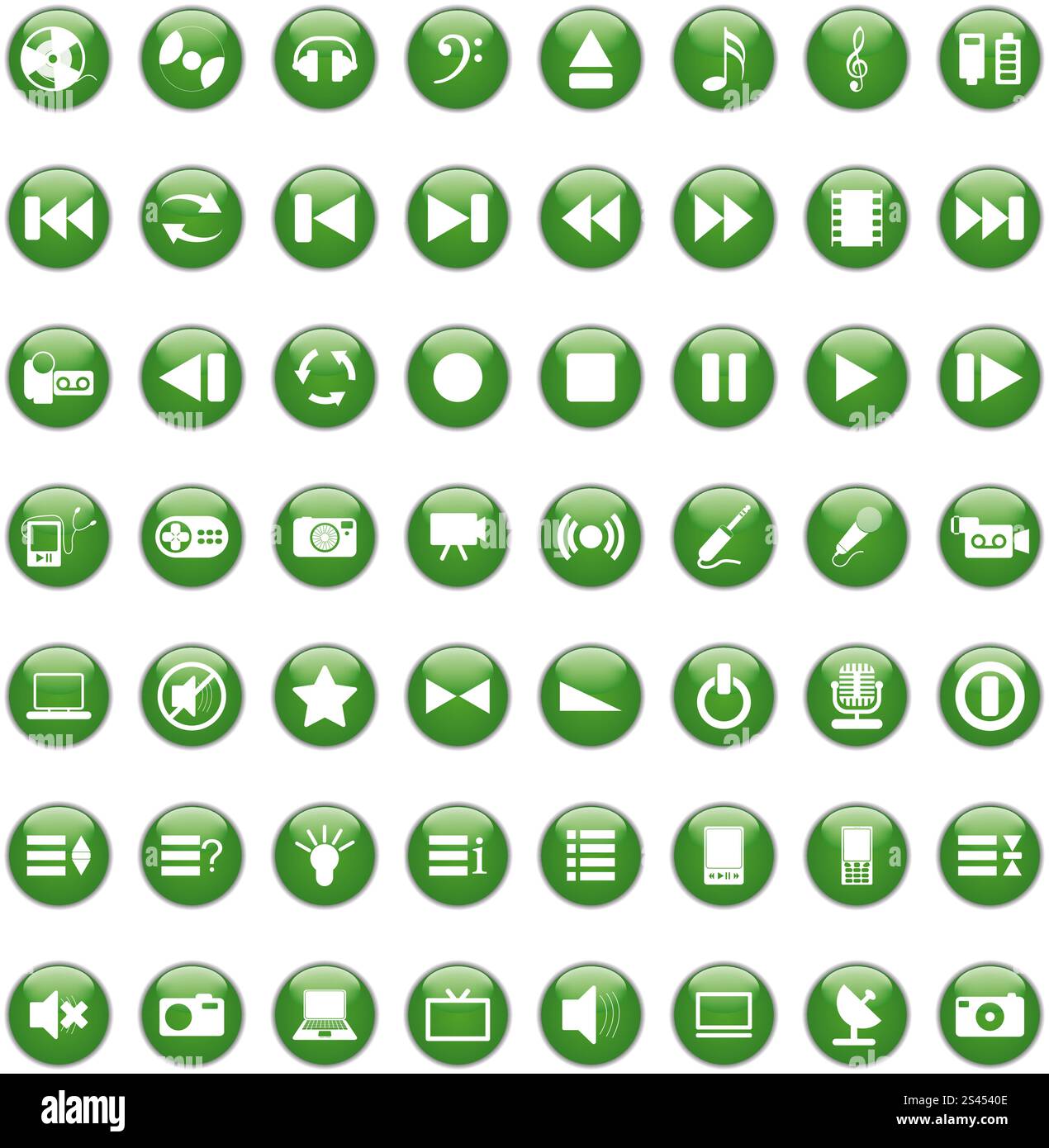 Vector collection of different music themes icons Stock Vector Image ...
