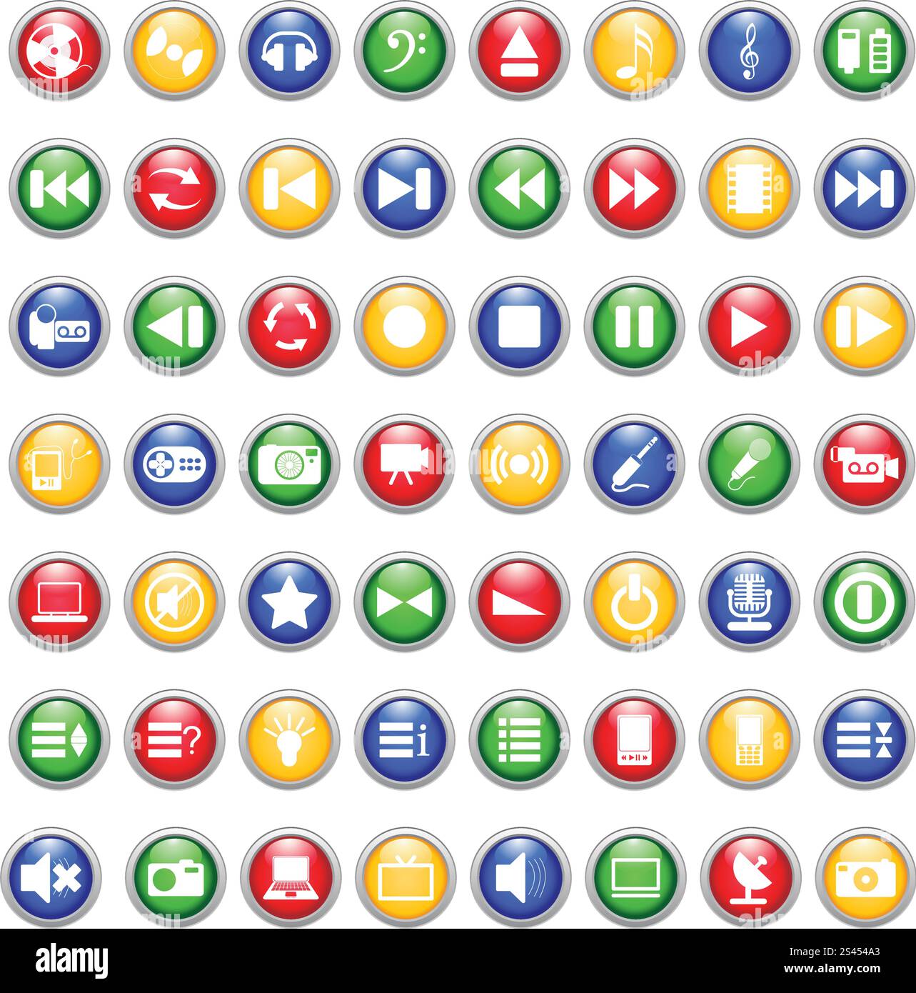 Vector collection of different music themes icons Stock Vector Image ...