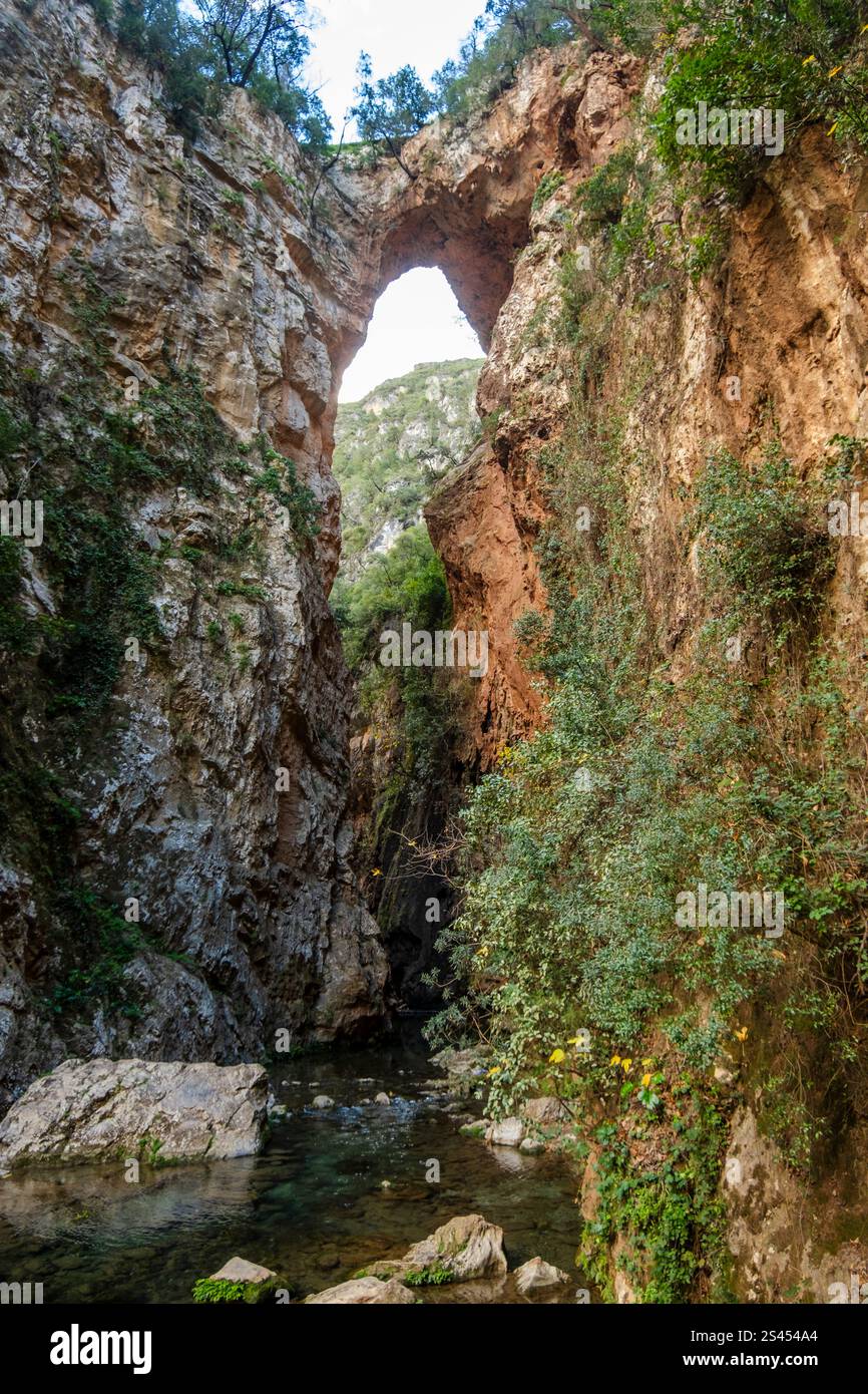 God's Bridge in Akchour Waterfalls, Morocco Stock Photo - Alamy