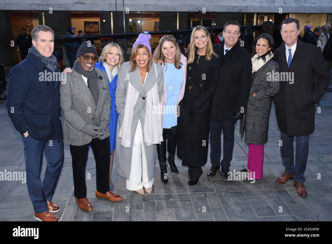 New York, USA. 10th Jan, 2025. (L-R) Peter Alexander, Al Roker, Dylan ...