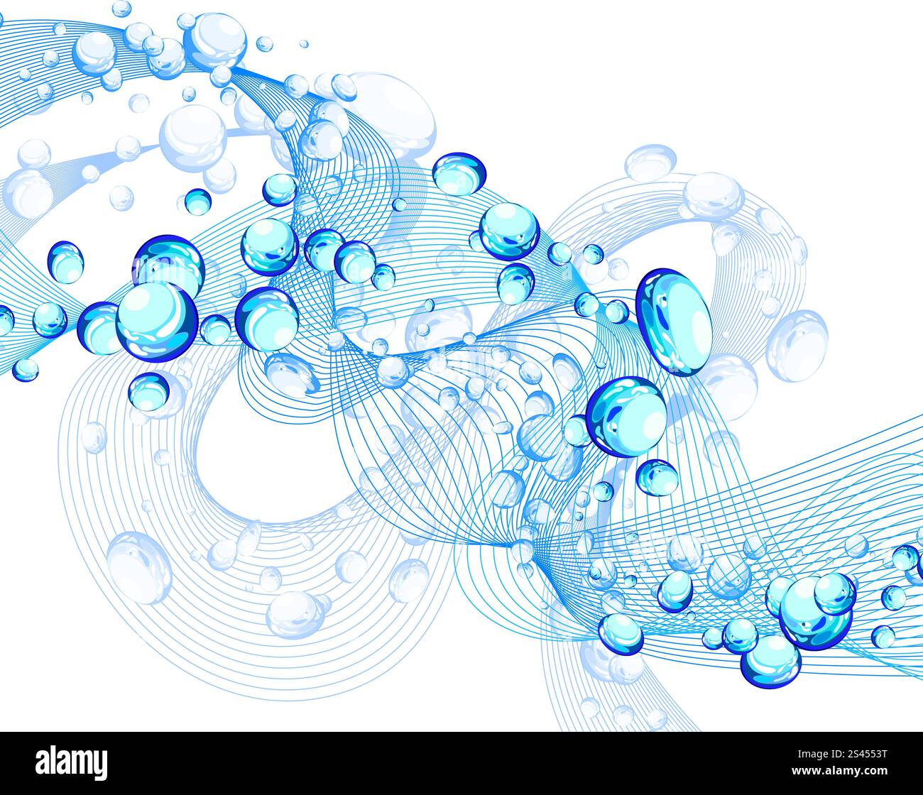 Abstract water vector background with bubbles of air Stock Vector Image ...