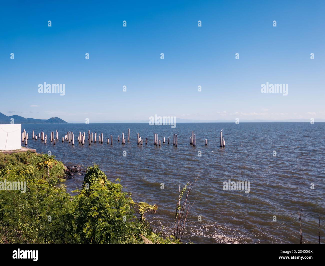 Lake Xolotlán from Walk of Students Viewpoint, Nicaragua Square ...