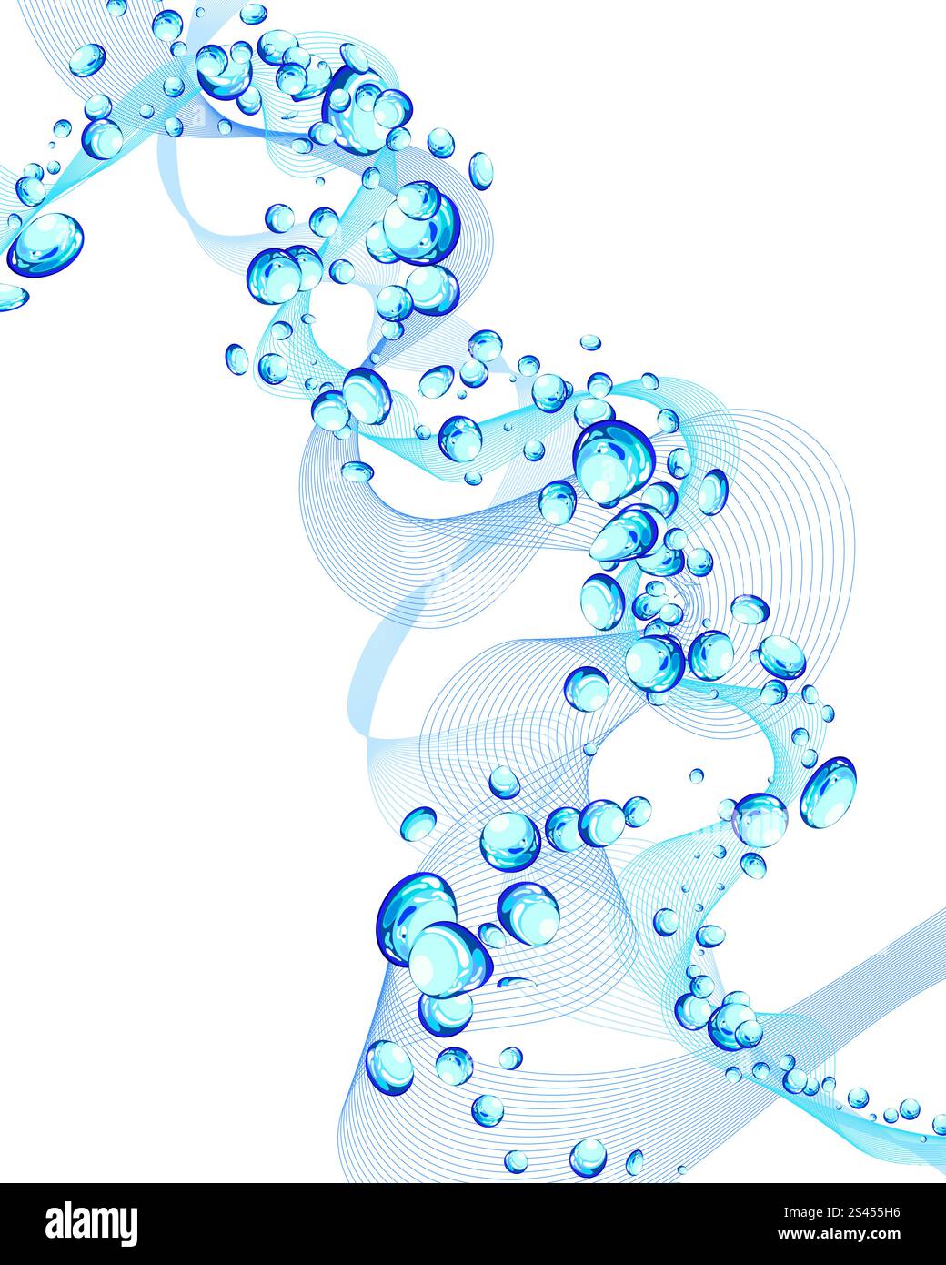 Abstract water vector background with bubbles of air Stock Vector Image ...