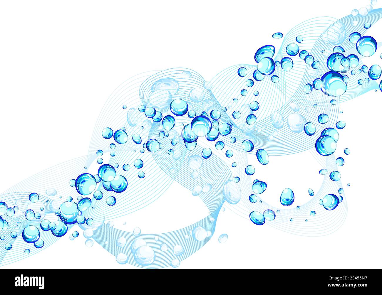 Abstract water vector background with bubbles of air Stock Vector Image ...