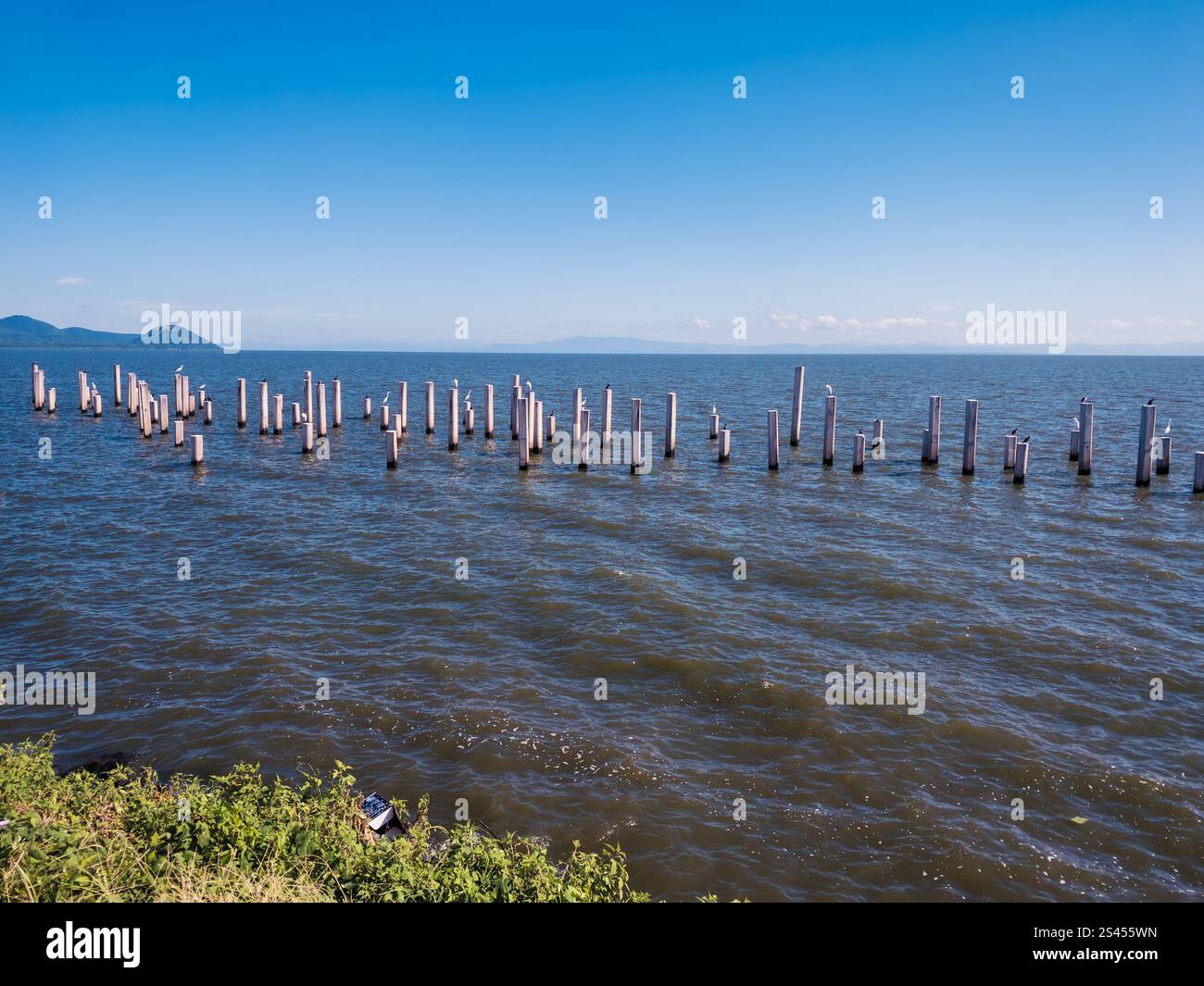 Lake Xolotlán from Walk of Students Viewpoint, Nicaragua Square ...