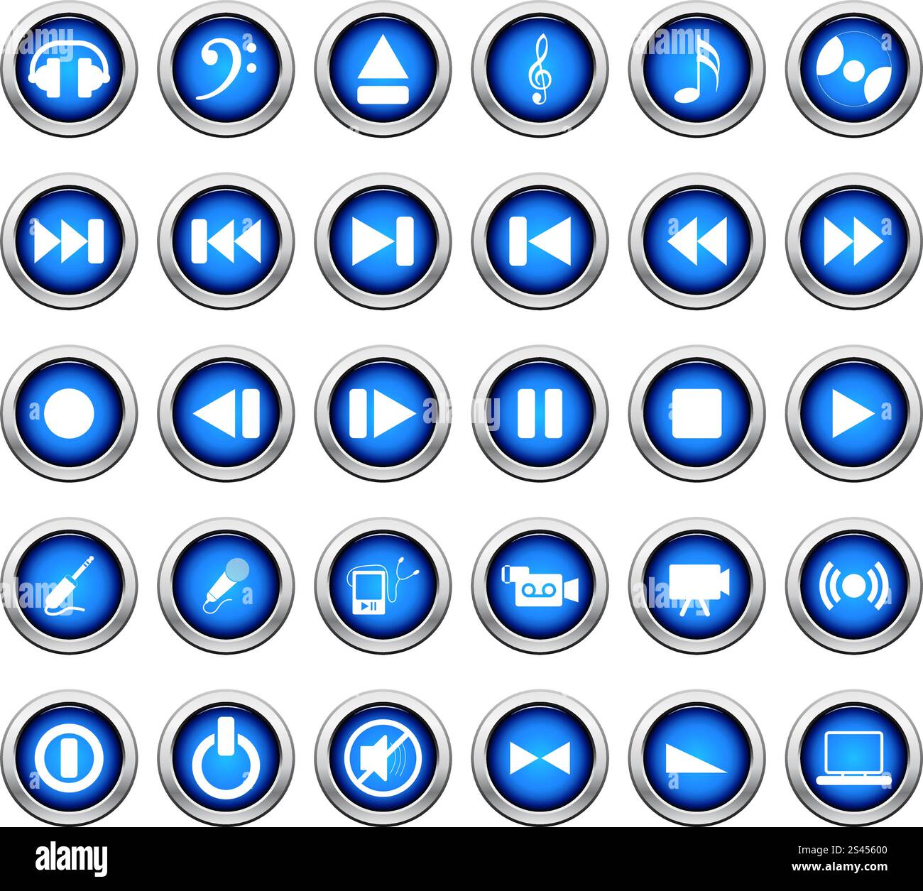 Vector collection of different music themes icons Stock Vector Image ...