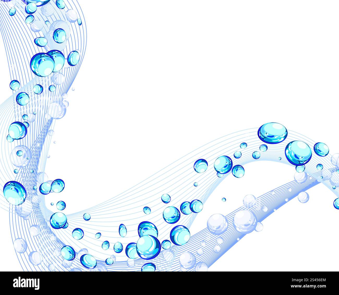 Abstract water vector background with bubbles of air Stock Vector Image ...