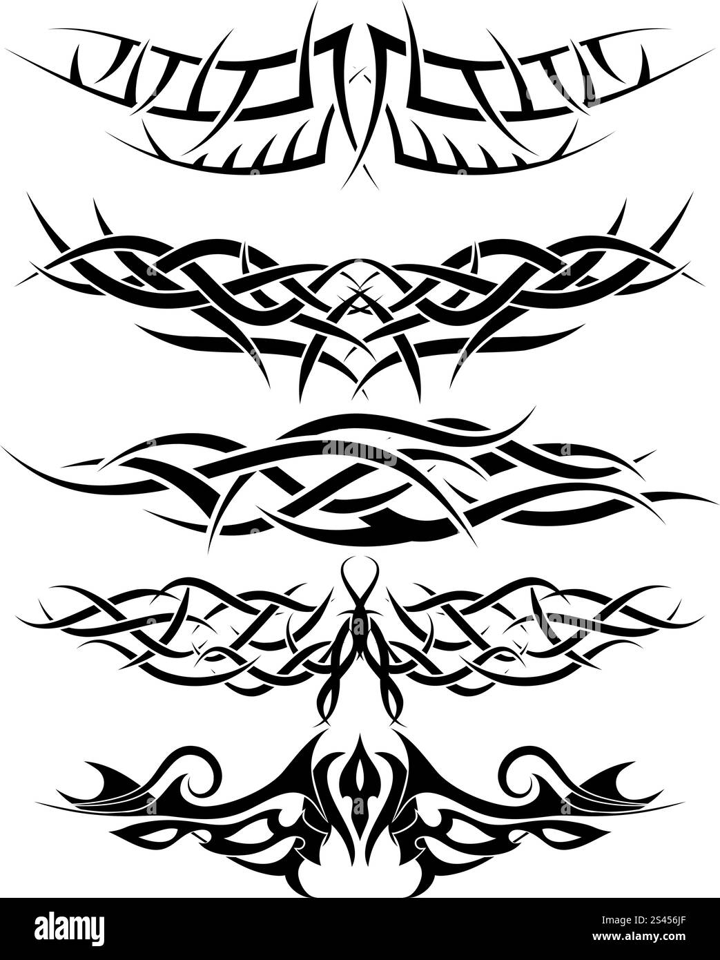 Patterns of tribal tattoo for design use Stock Vector Image & Art - Alamy