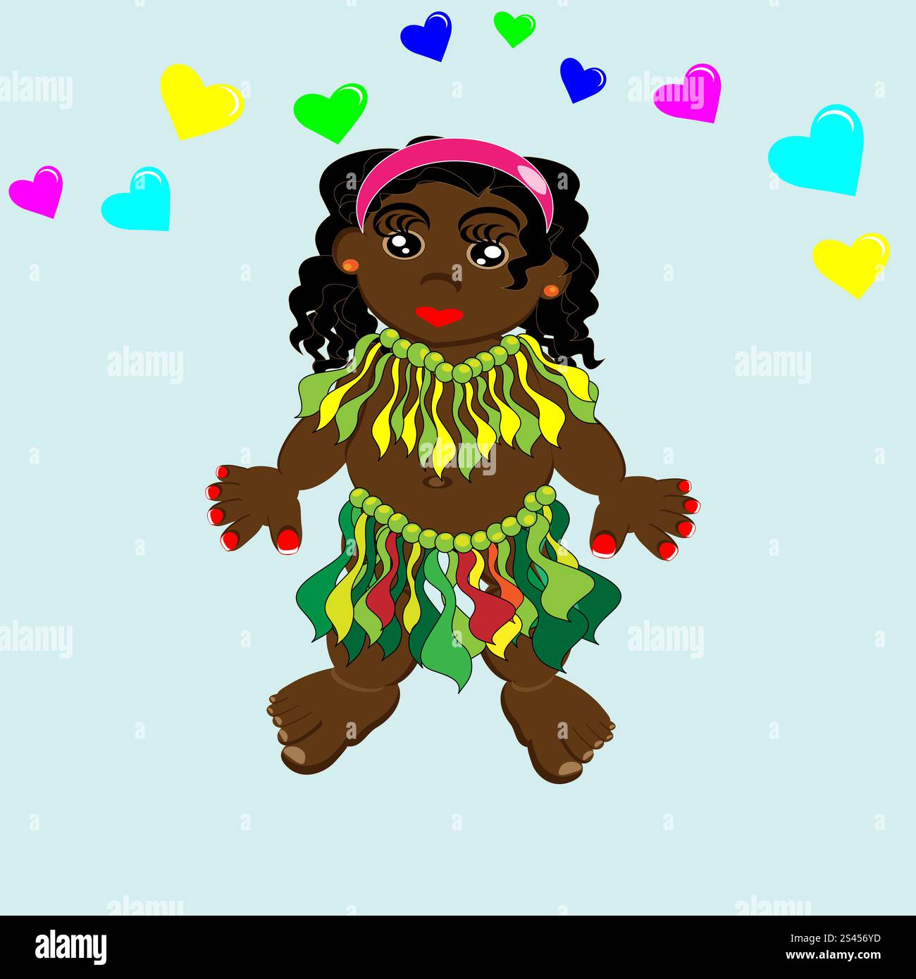 Happy papuan children. Vector illustration Stock Vector Image & Art - Alamy