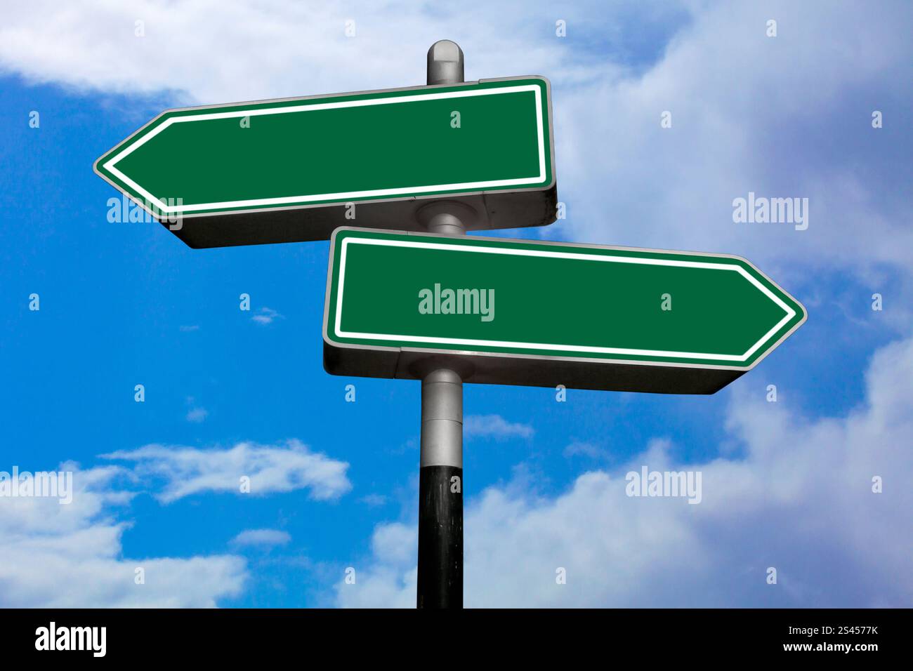 Blank traffic sign two hi-res stock photography and images - Alamy