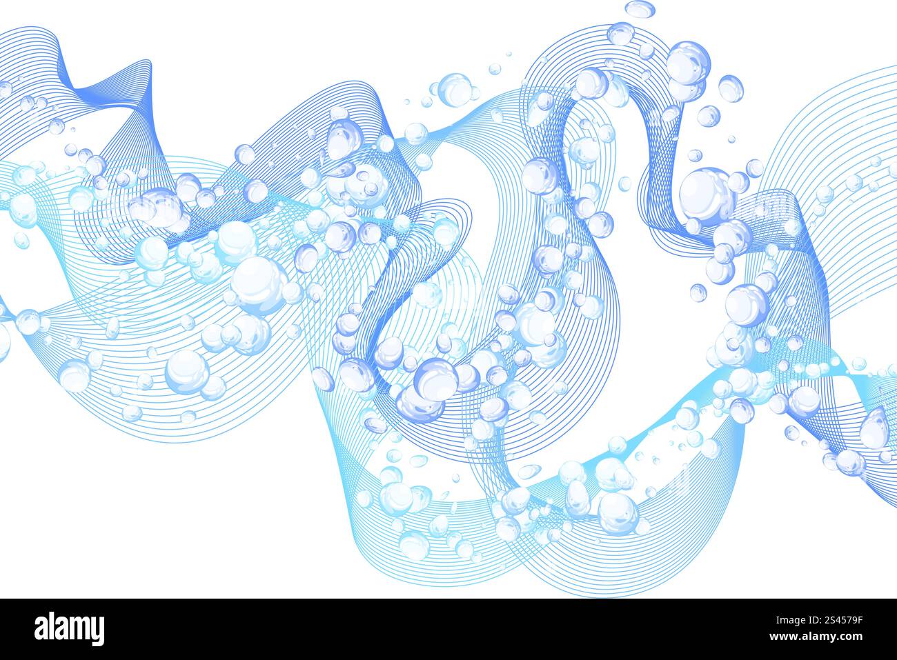 Abstract water vector background with bubbles of air Stock Vector Image ...