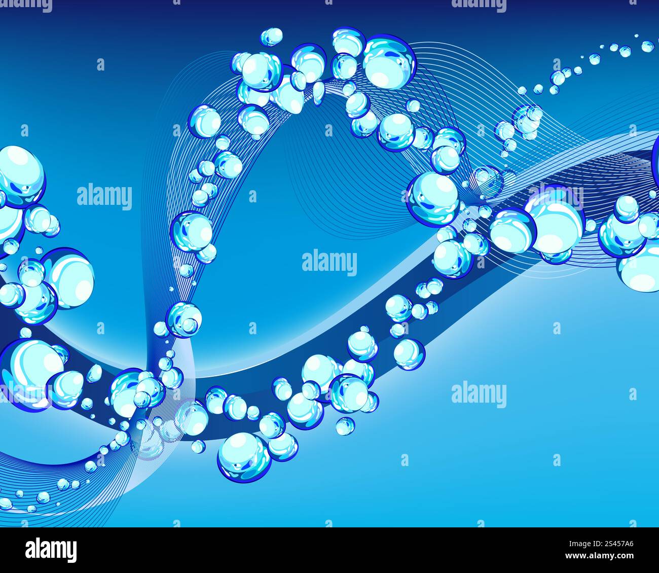 Abstract water vector background with bubbles of air Stock Vector Image ...