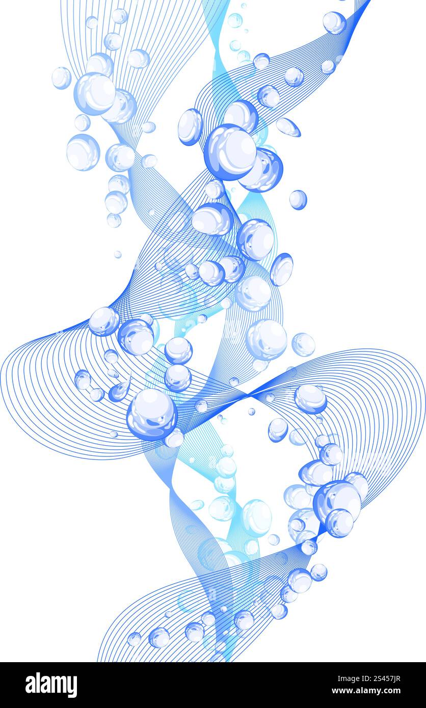 Abstract water vector background with bubbles of air Stock Vector Image ...
