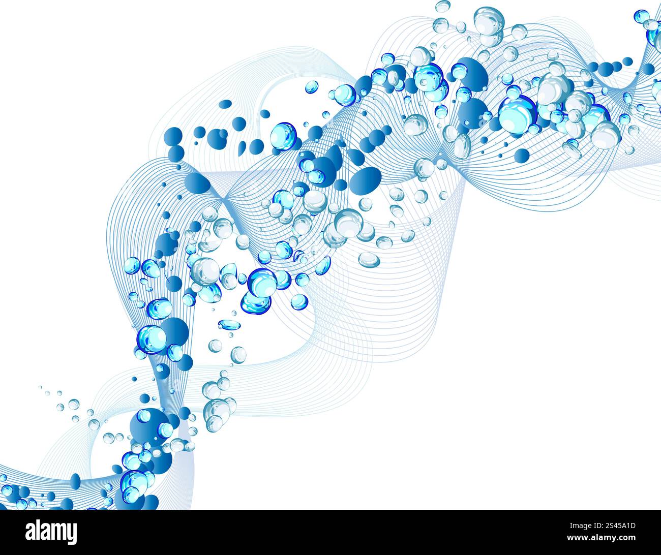 Abstract water vector background with bubbles of air Stock Vector Image ...