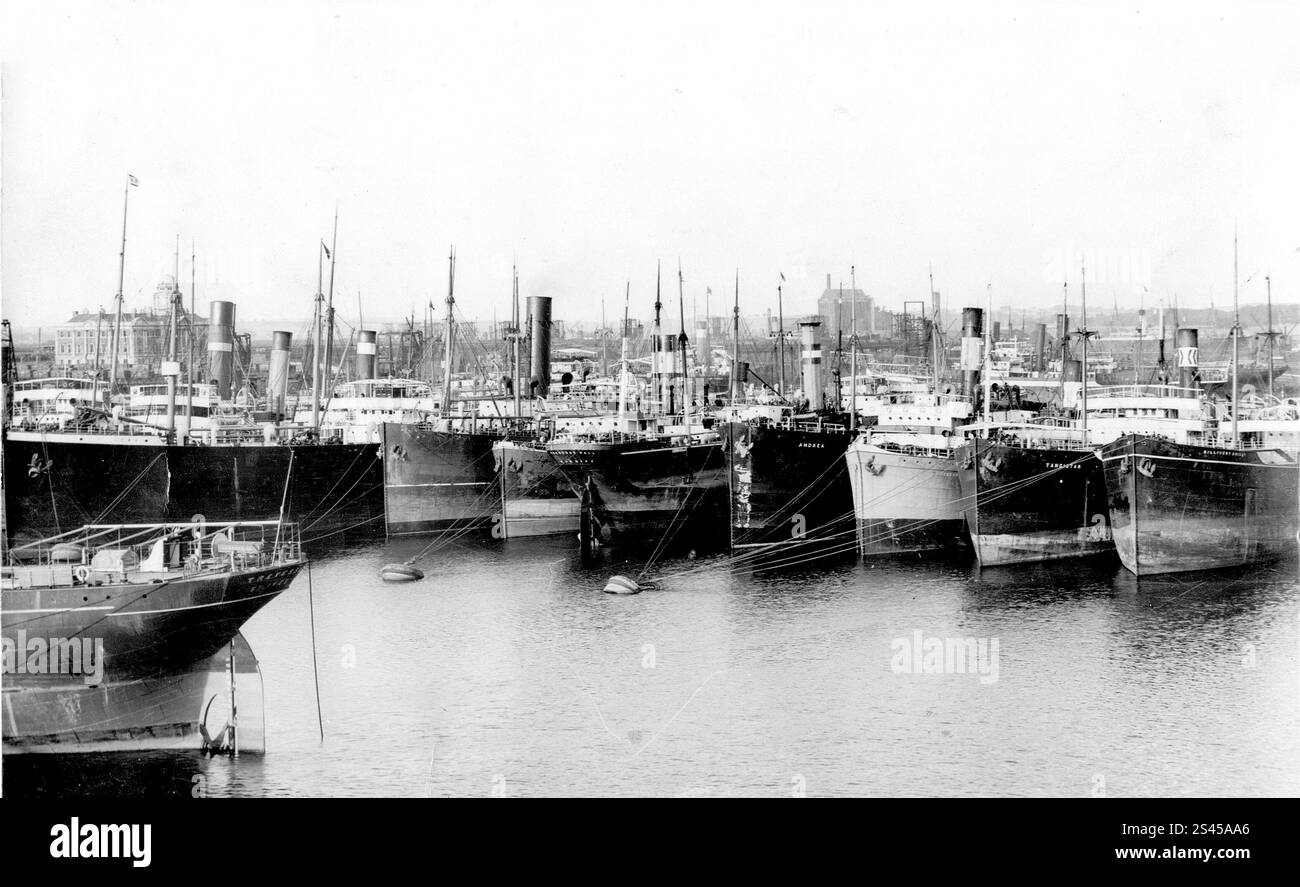 Barry Docks in 1915. The original caption to this photo reads ...