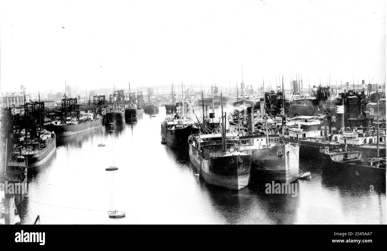 Barry Docks in 1915. Original caption to this photo reads: 'Note ...