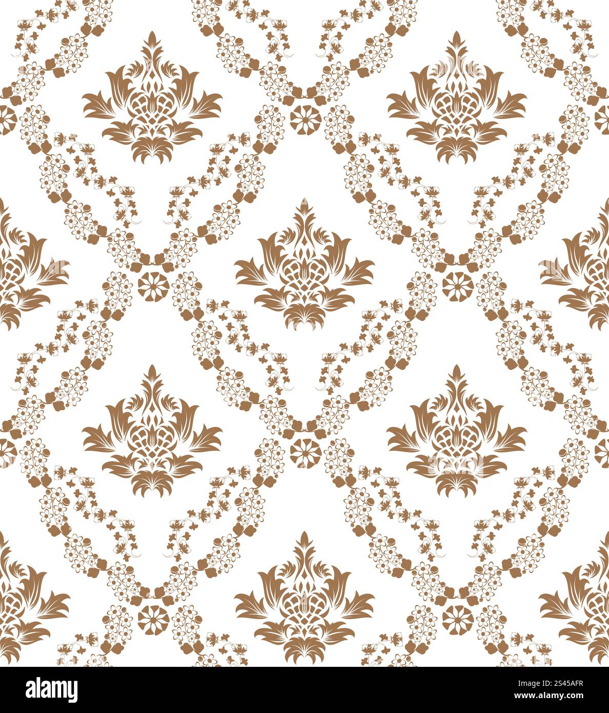 Damask seamless vector pattern. For easy making seamless pattern just ...