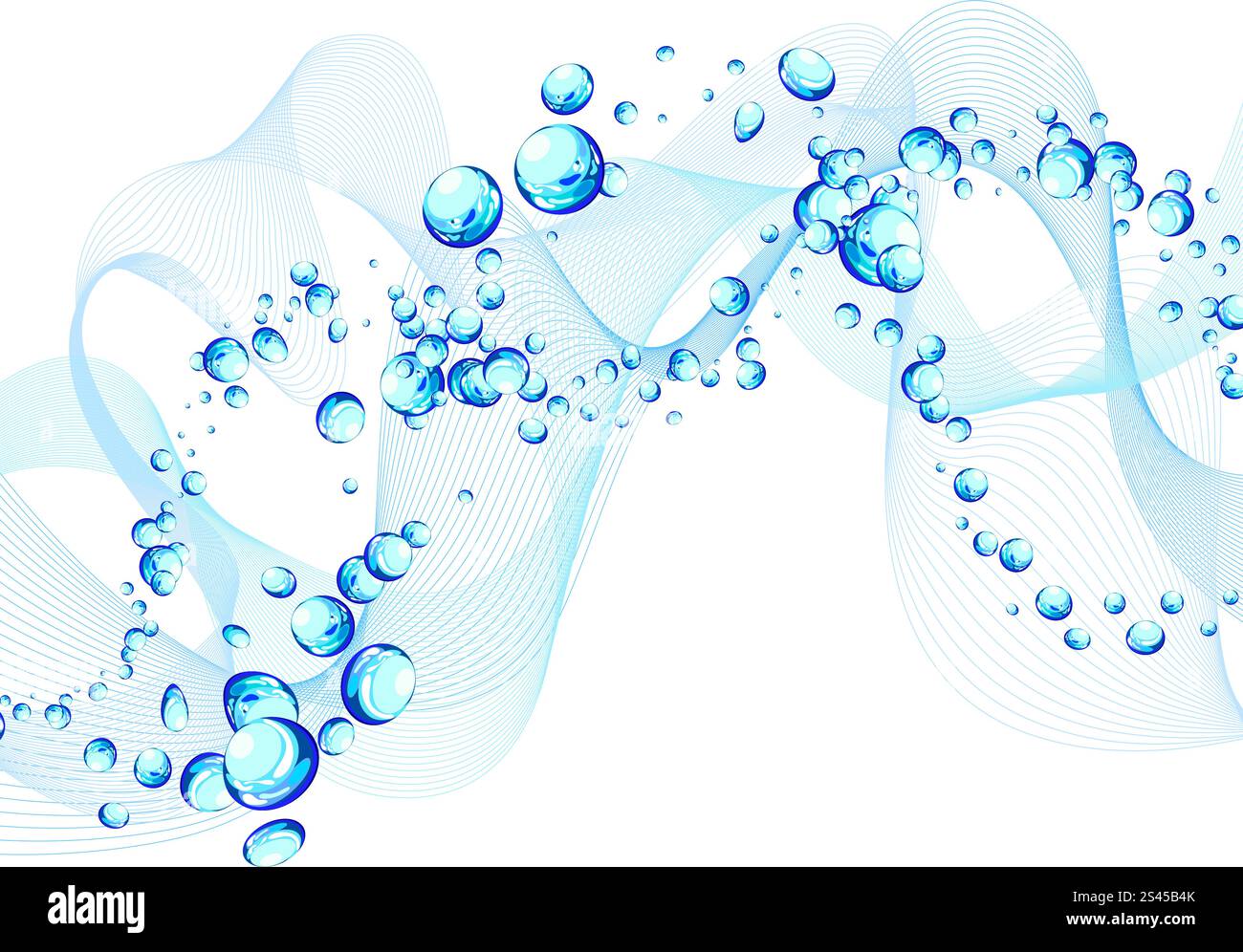 Abstract water vector background with bubbles of air Stock Vector Image ...