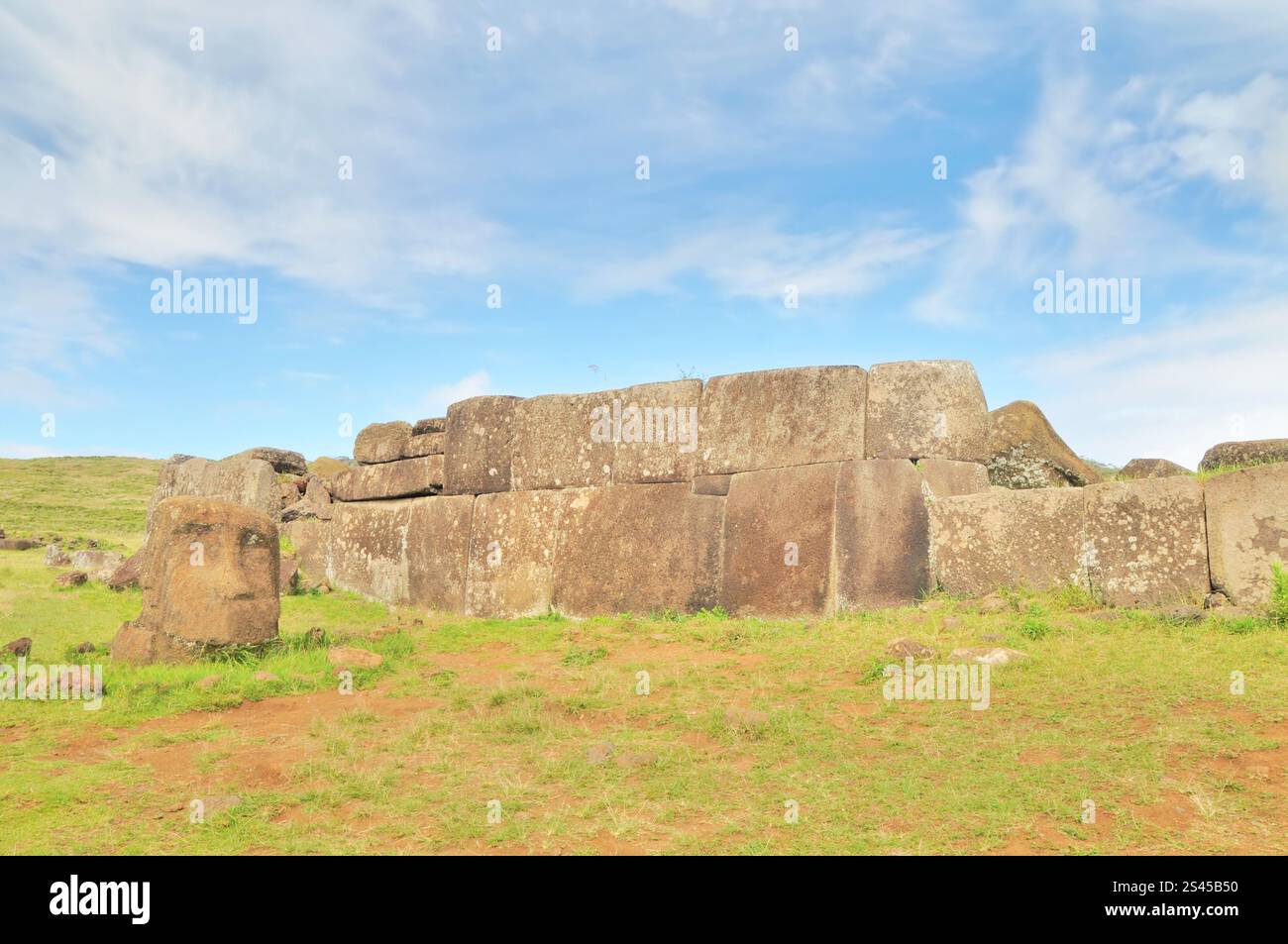 Ahu Vinapu archaeological site on Rapa Nui (Easter Island) in Eastern ...