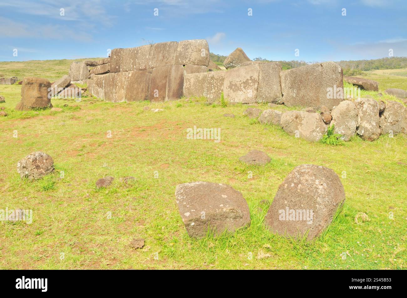 Ahu Vinapu archaeological site on Rapa Nui (Easter Island) in Eastern ...