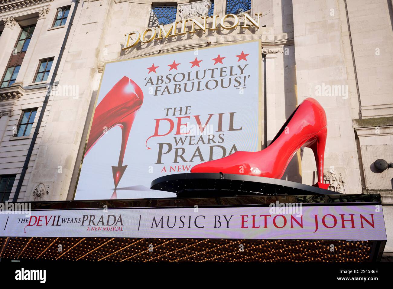 An exterior of the Dominion Theatre on Tottenham Court Road where 'The ...