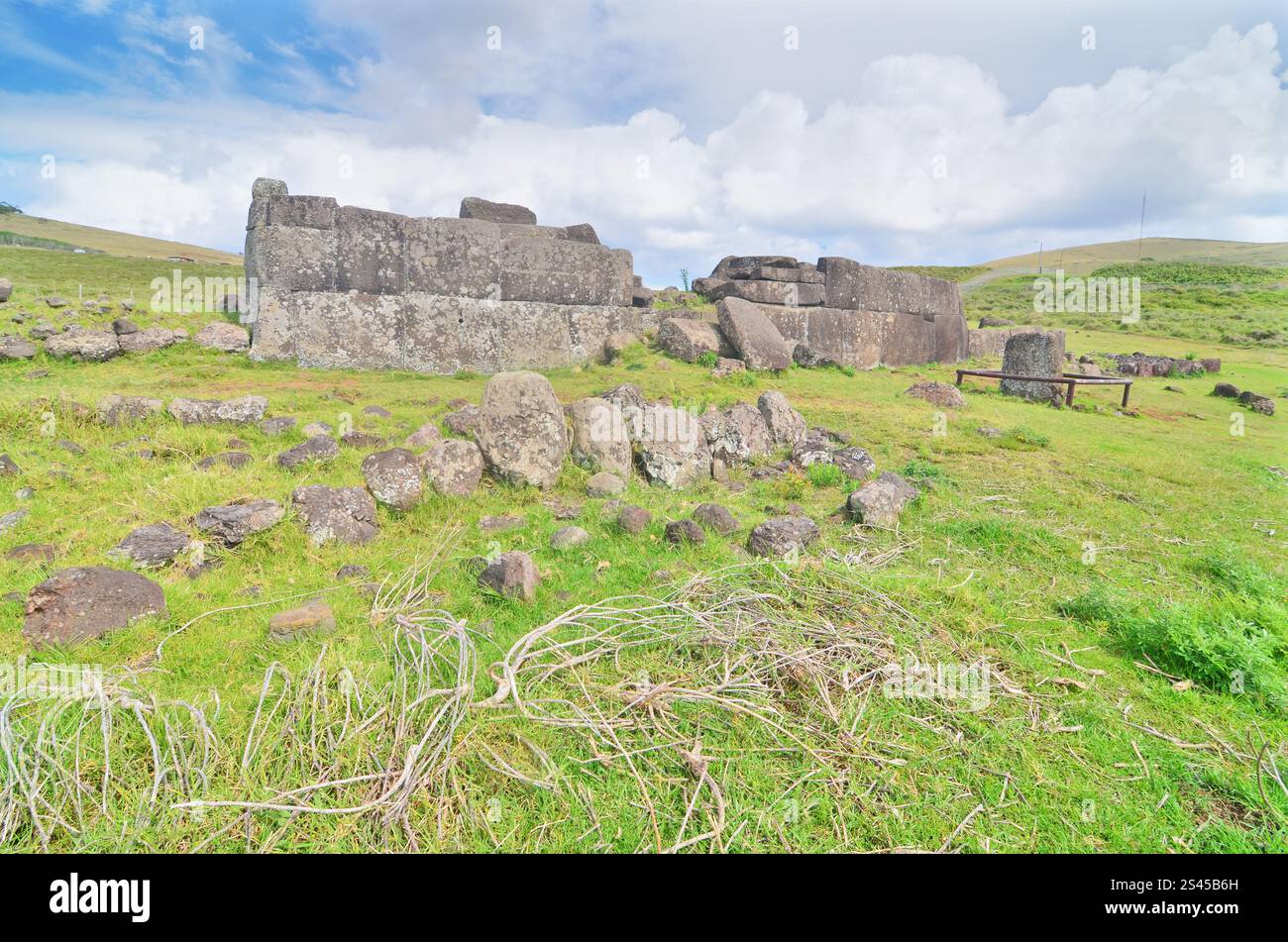 Ahu Vinapu archaeological site on Rapa Nui (Easter Island) in Eastern ...