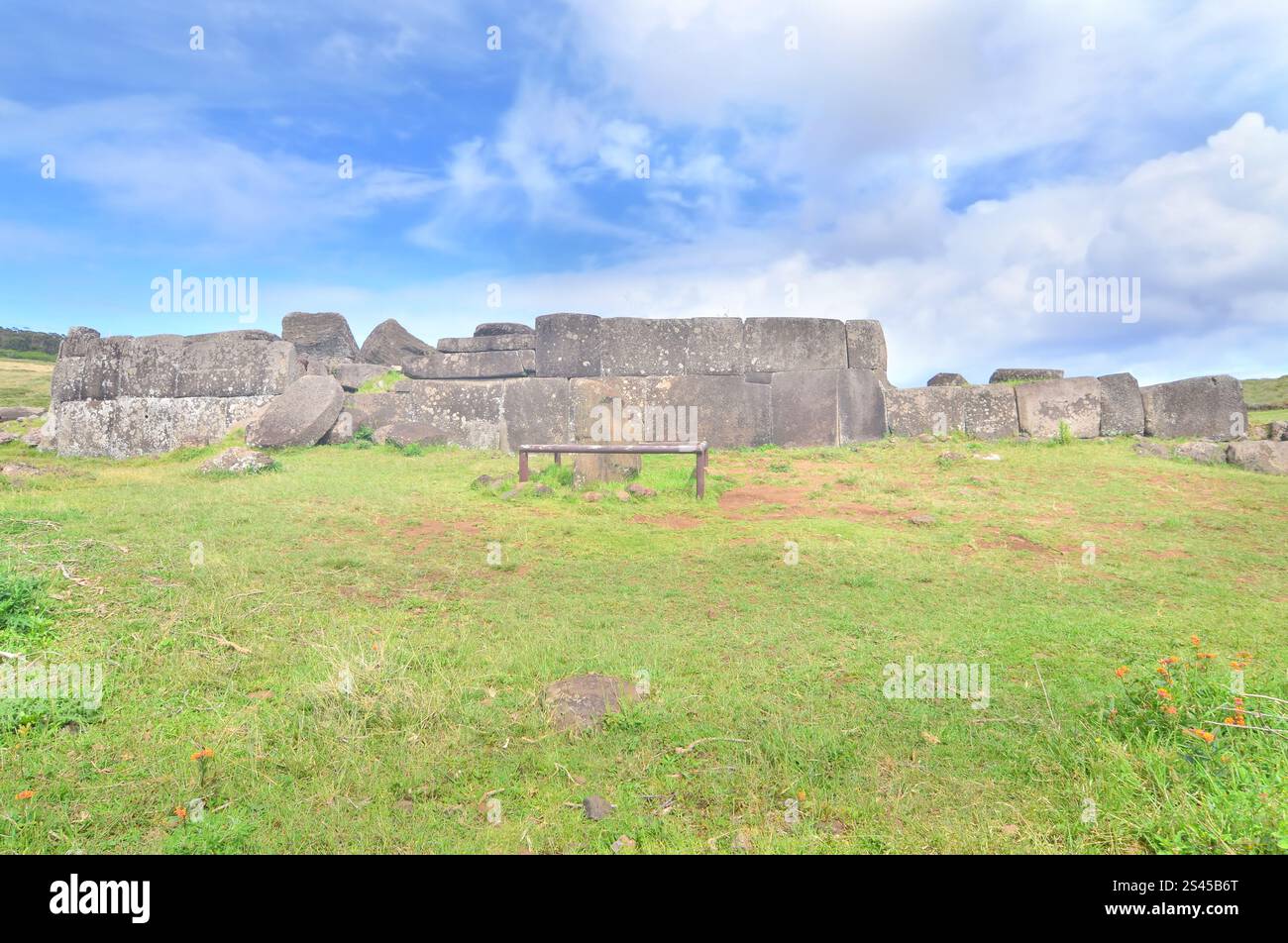 Ahu Vinapu archaeological site on Rapa Nui (Easter Island) in Eastern ...