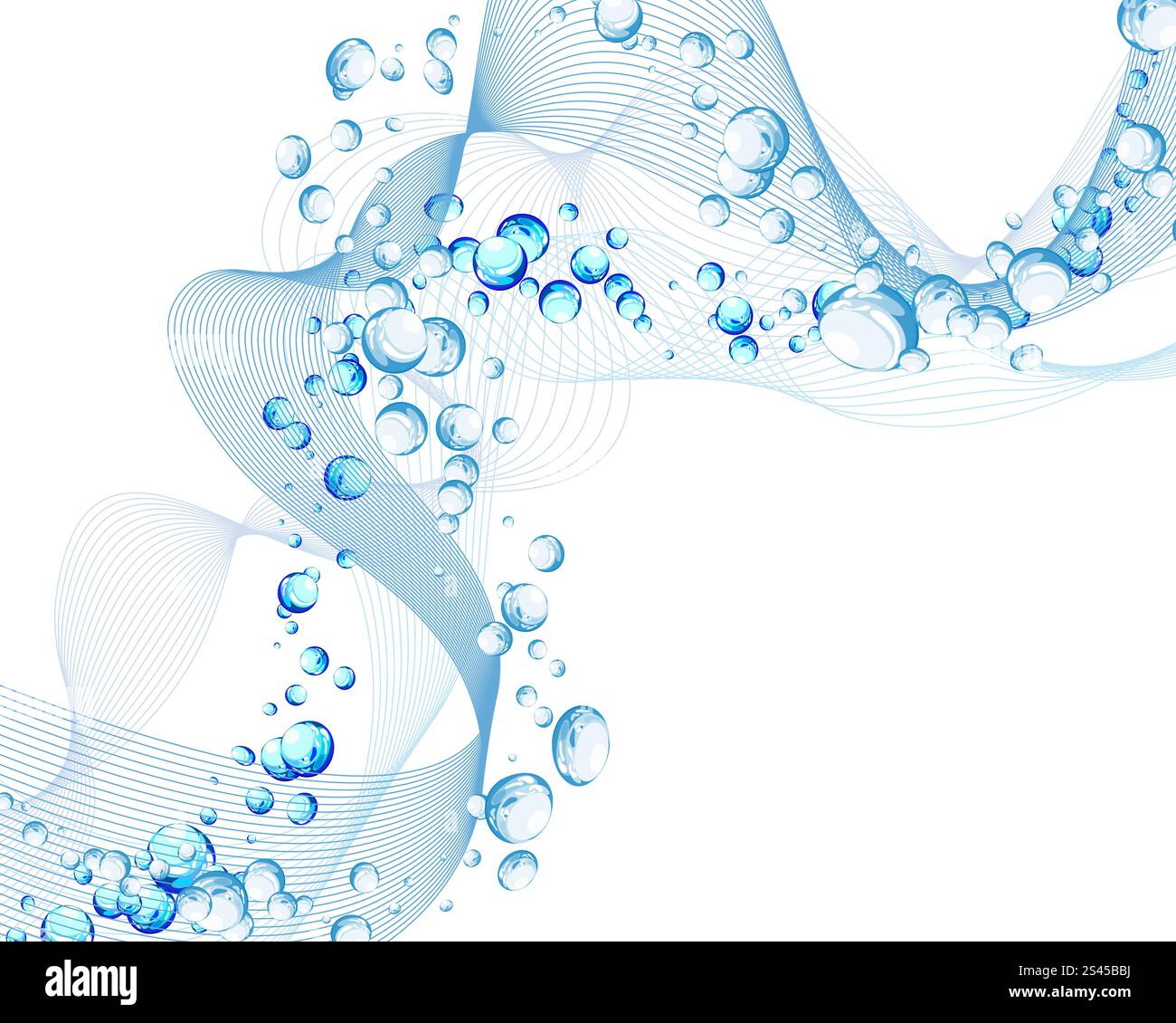 Abstract water vector background with bubbles of air Stock Vector Image ...