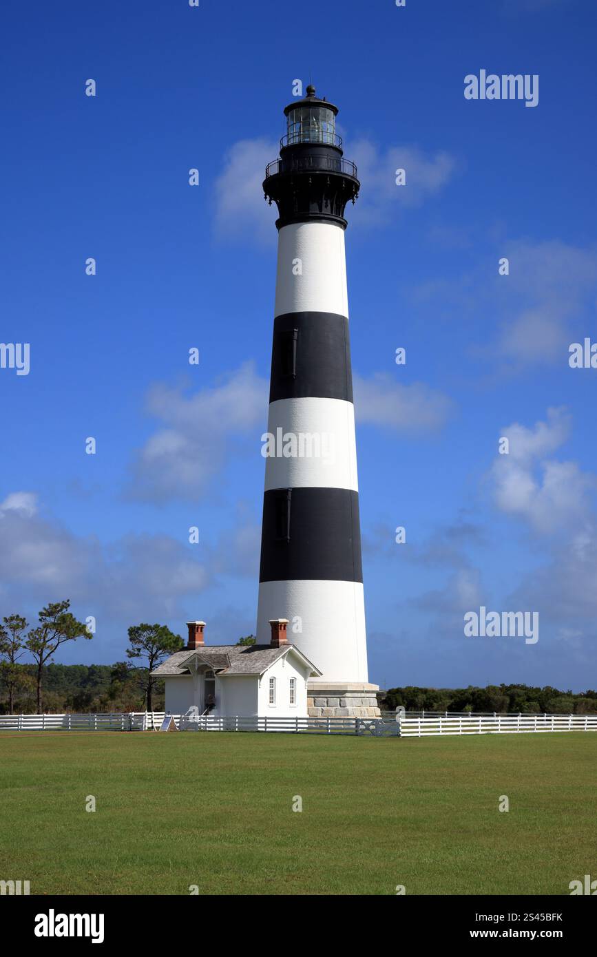The Bodie Island Light Station is located at the northern end of Cape ...