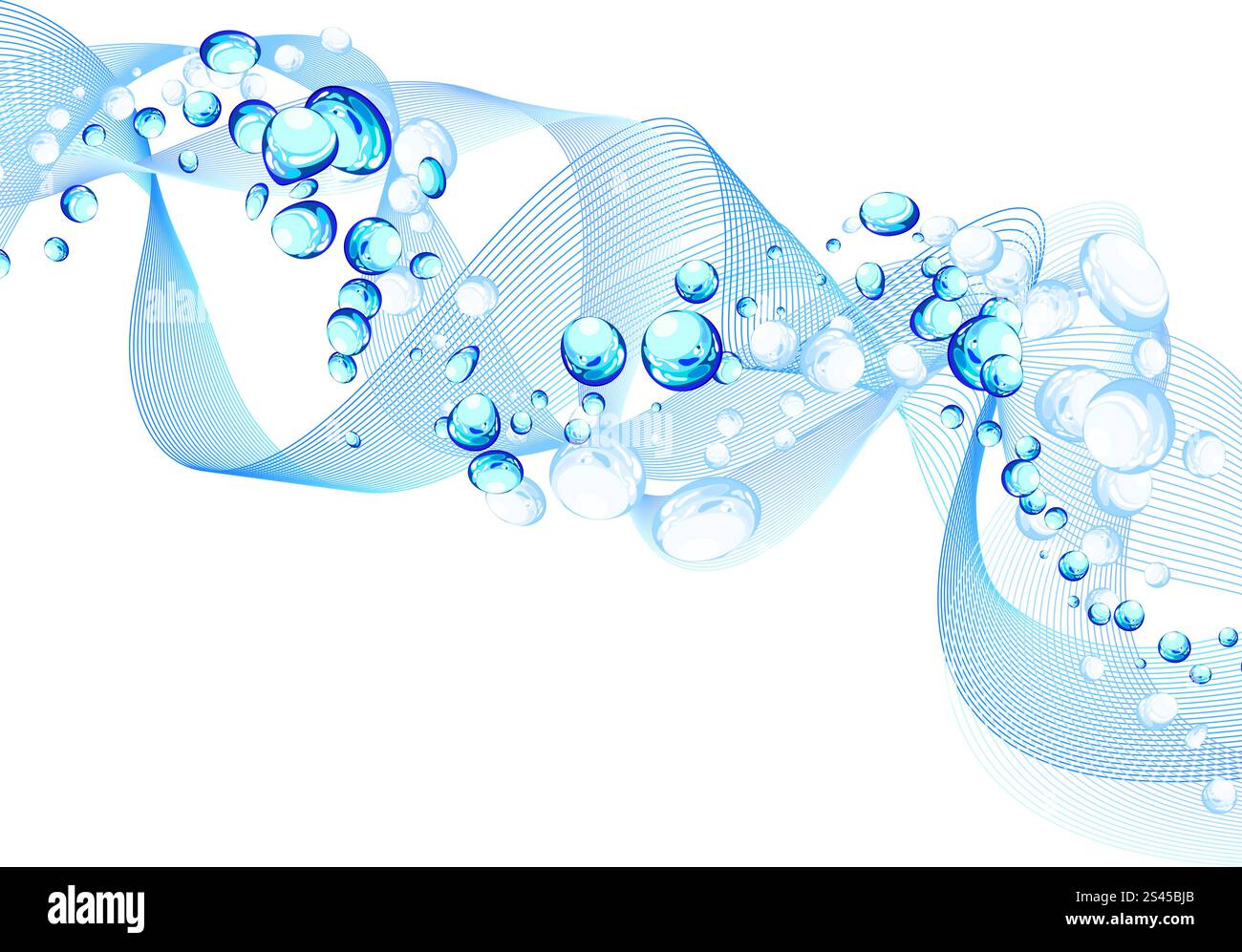 Abstract water vector background with bubbles of air Stock Vector Image ...